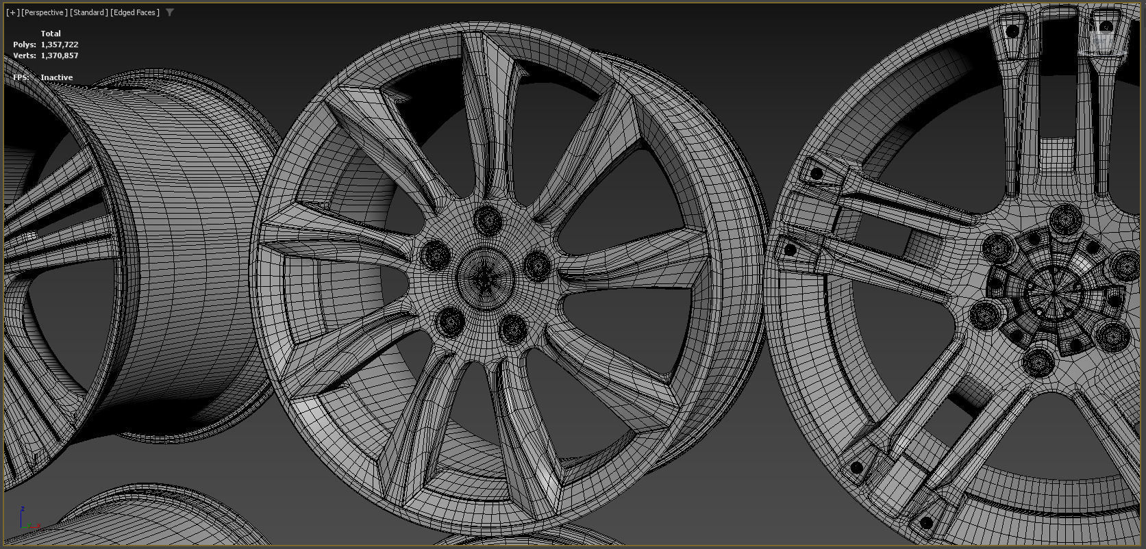 Rim Pack 40 Wheels Car Kitbash 3D model | CGTrader