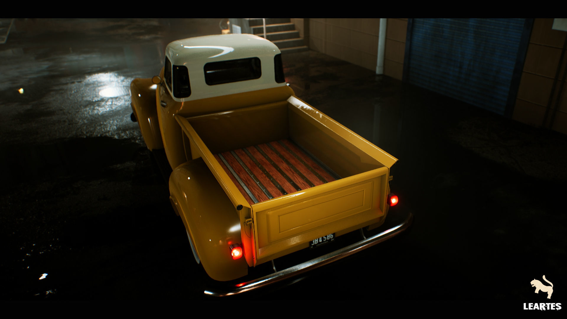 3D model Classic Pickup Truck Driveable Functional VR / AR / low-poly ...