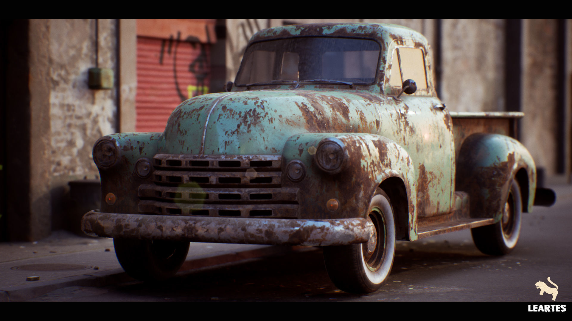 3D model Classic Pickup Truck Driveable Functional VR / AR / low-poly ...