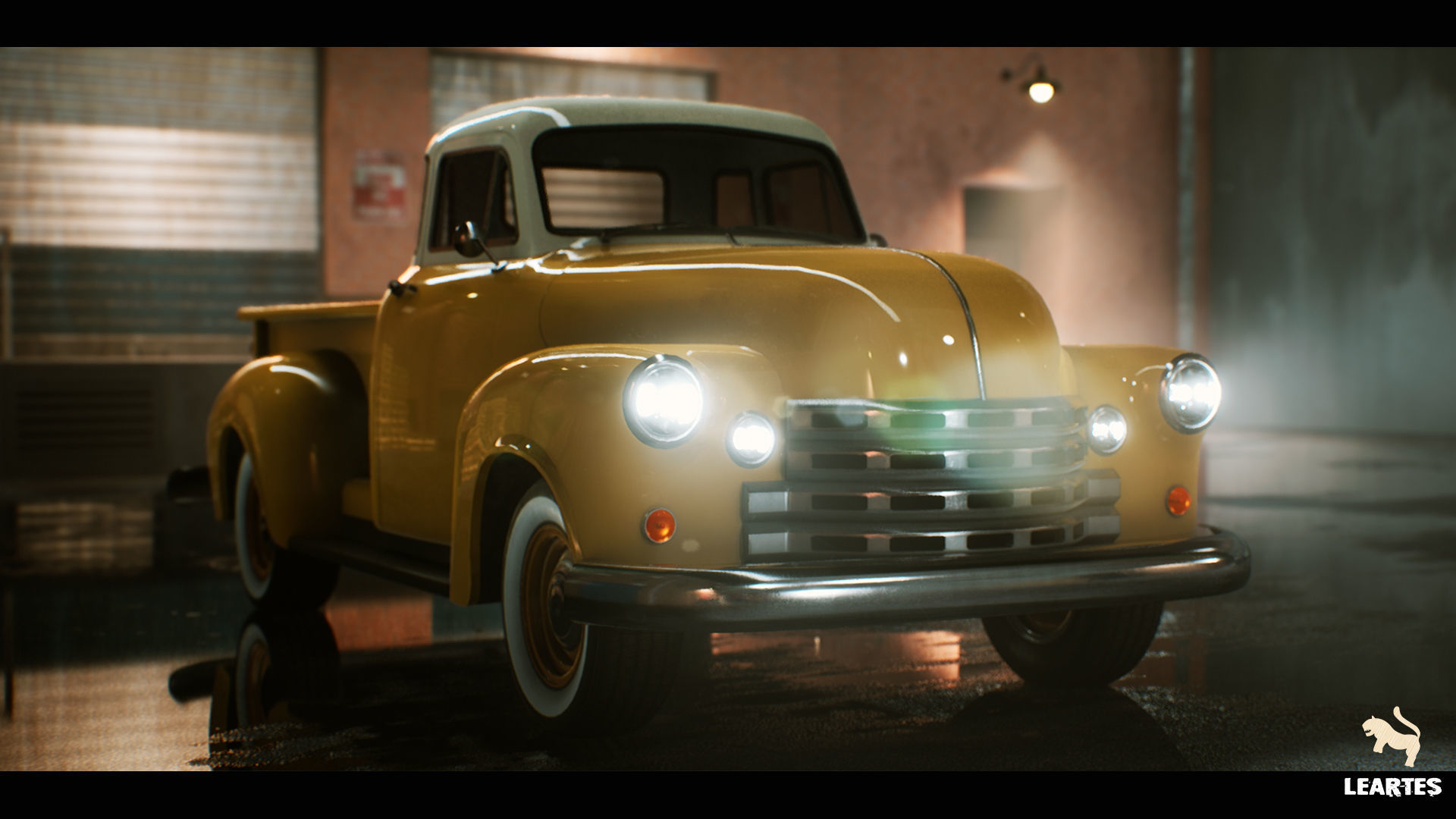 3D model Classic Pickup Truck Driveable Functional VR / AR / low-poly ...