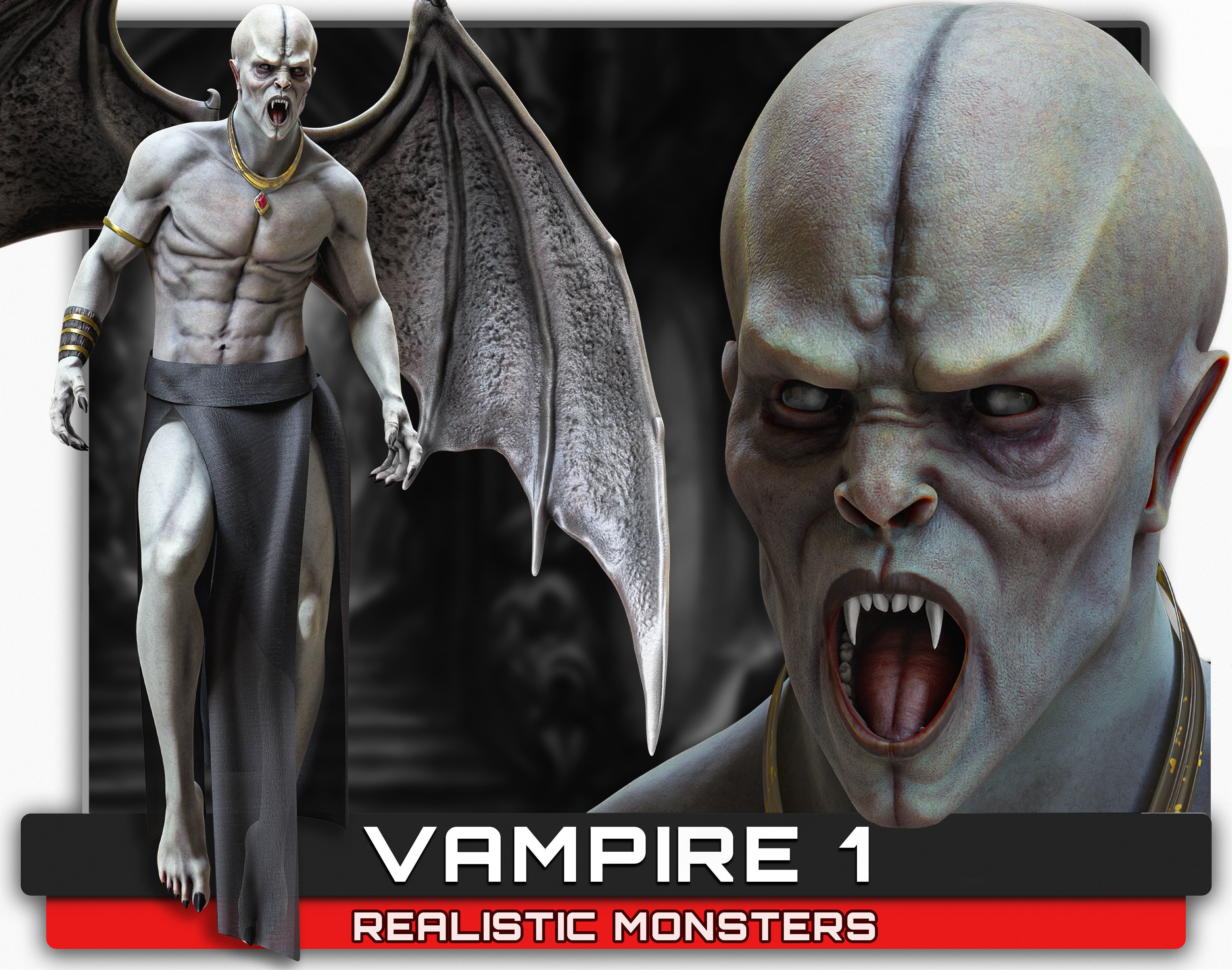 3D model Count Dracula Vampire - Realism Monsters Fantasy Horror Boss ...
