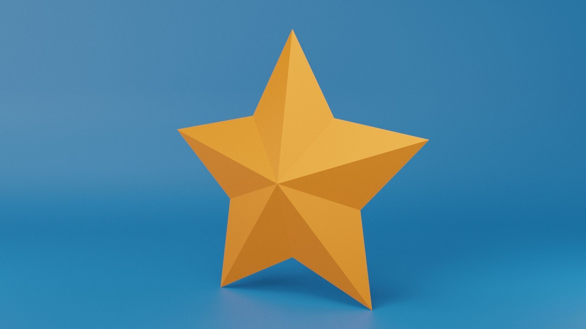 3D model Orange Star Icon VR / AR / low-poly | CGTrader