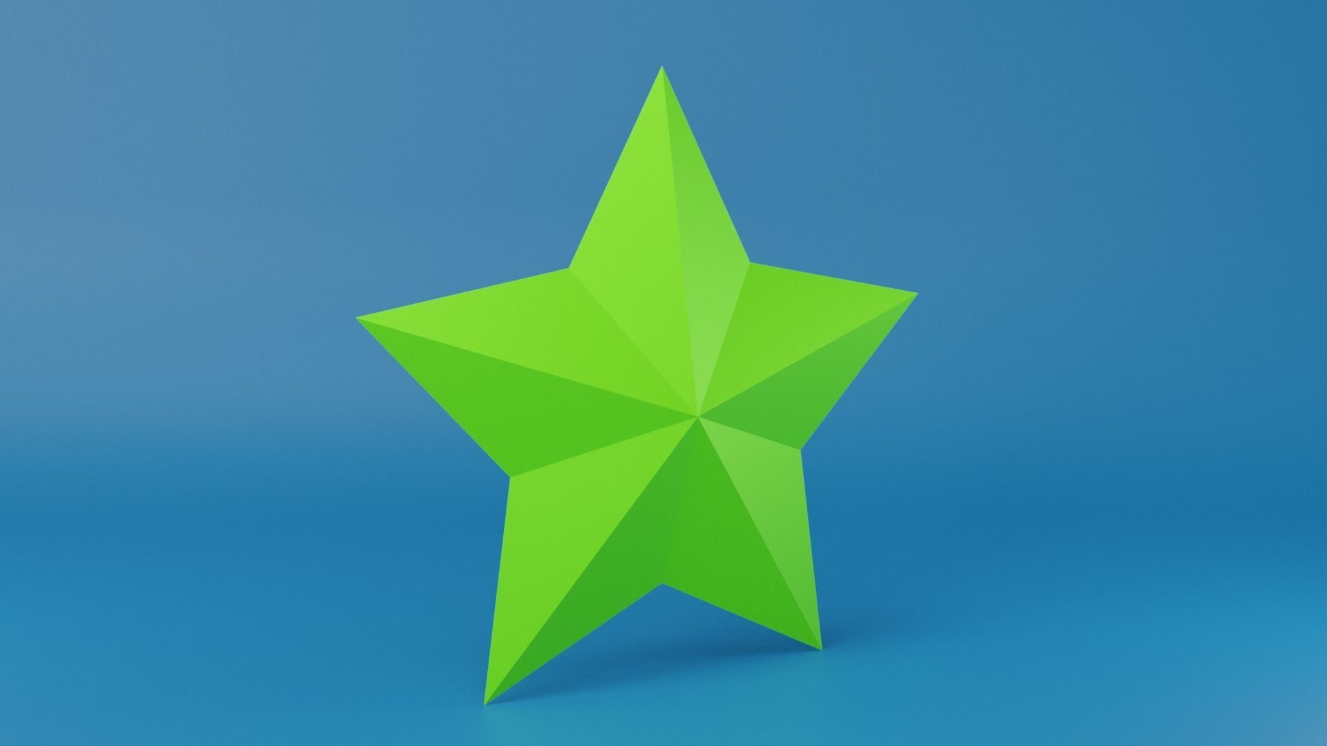 3D model Green Star VR / AR / low-poly | CGTrader