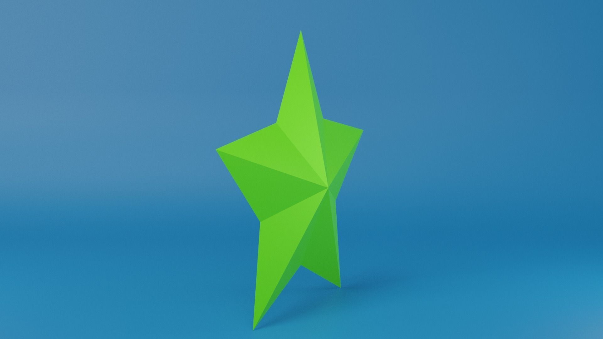 3D model Green Star VR / AR / low-poly | CGTrader
