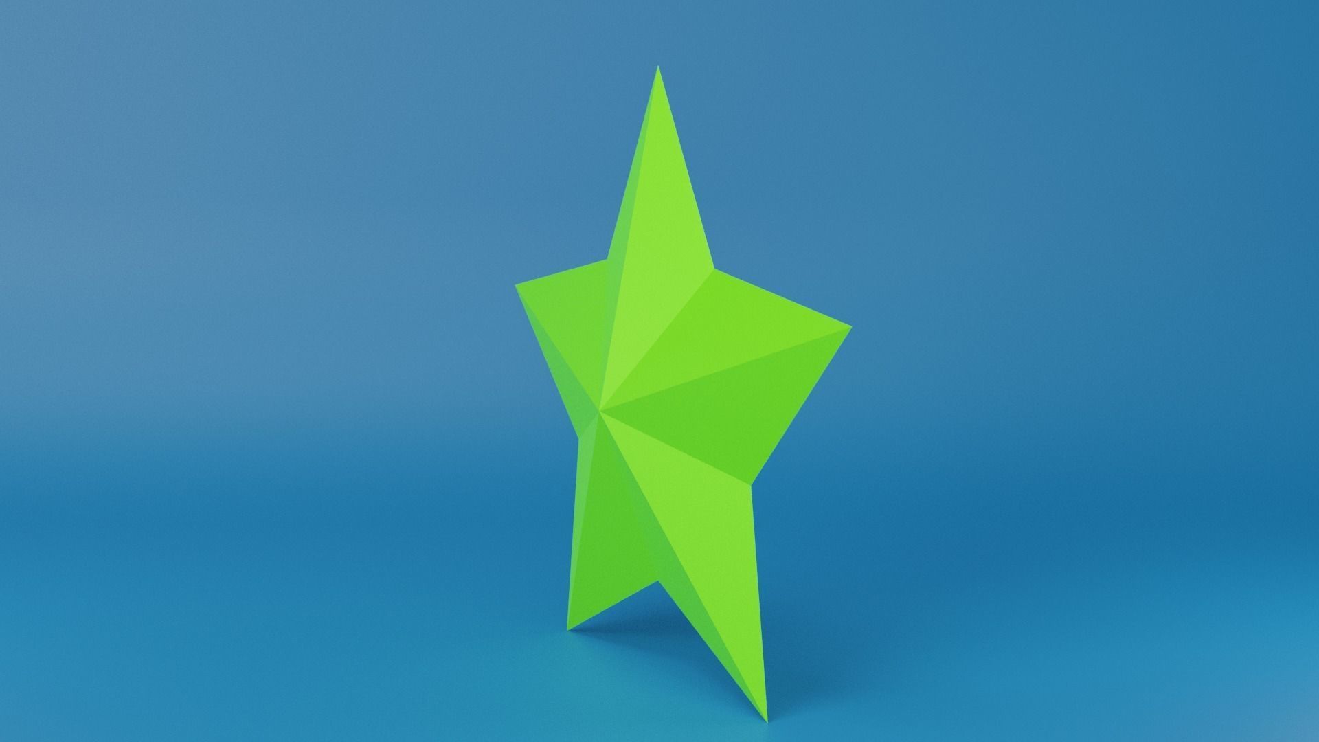 3D model Green Star VR / AR / low-poly | CGTrader