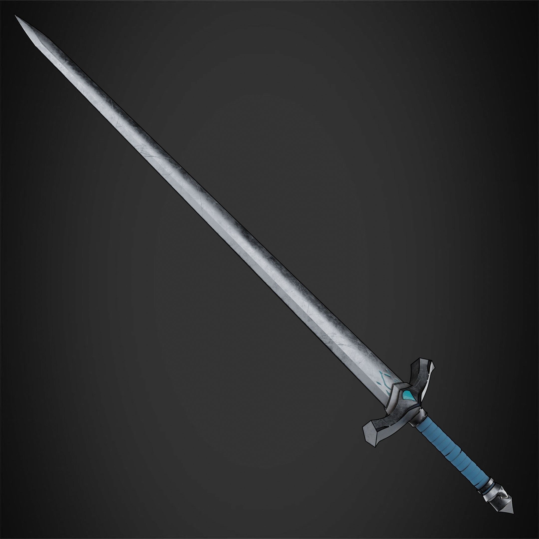 Genshin Impact Dull Blade for Cosplay 3D model 3D printable | CGTrader