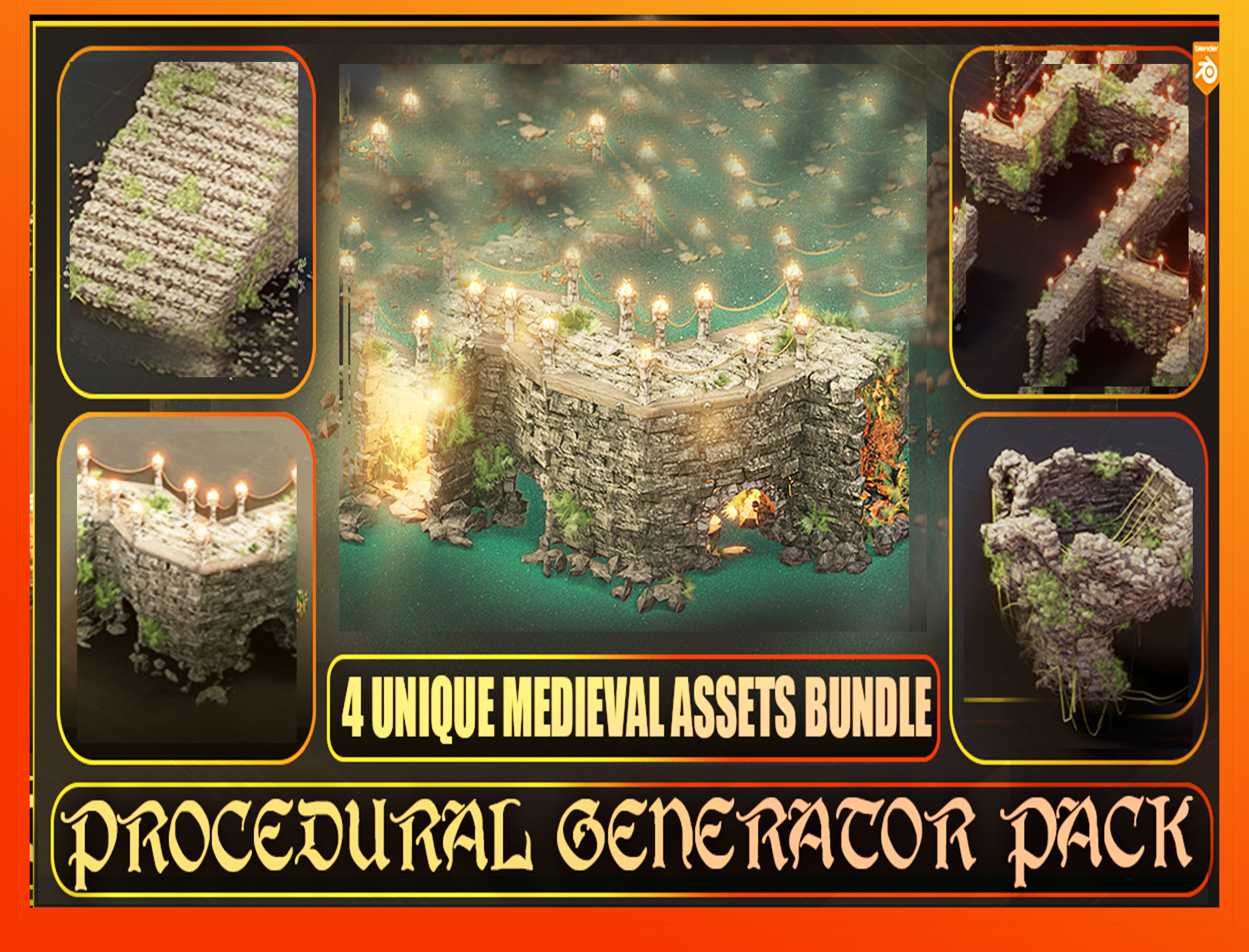 Blender - Medieval Procedural Generators Pack 3D model | CGTrader
