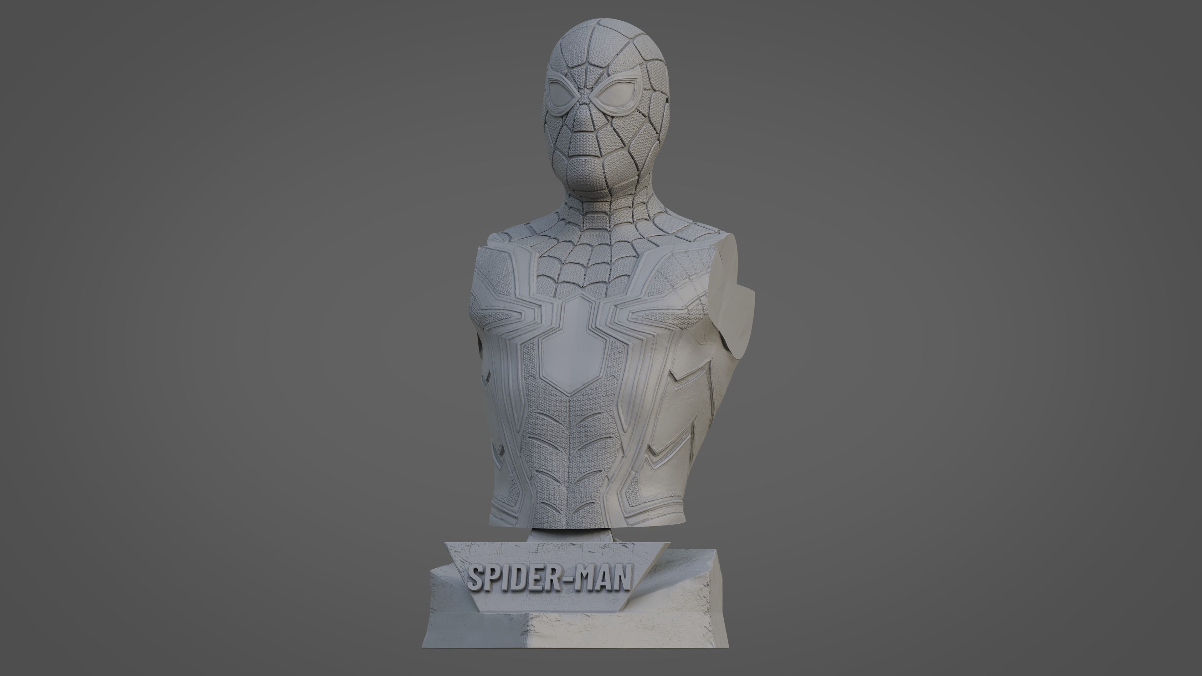 SPIDERMAN ULTRA-DETAILED SUPPORT-FREE BUST 3D MODEL free 3D model 3D ...