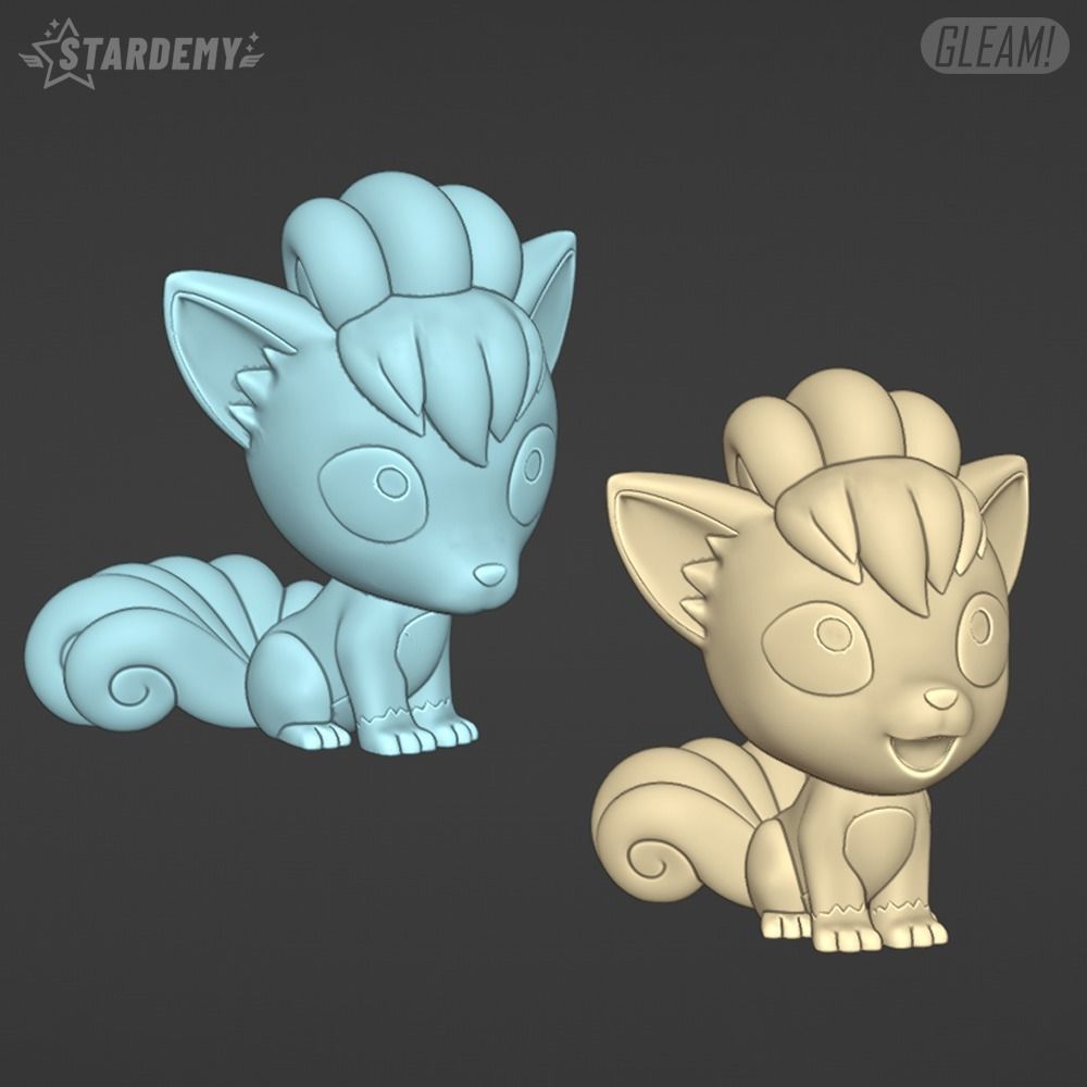 Vulpix Chibi 2 Models Easy to Print Pokemon 3D model 3D printable ...