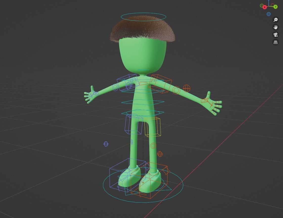 Green Rubber Character 3D model rigged | CGTrader
