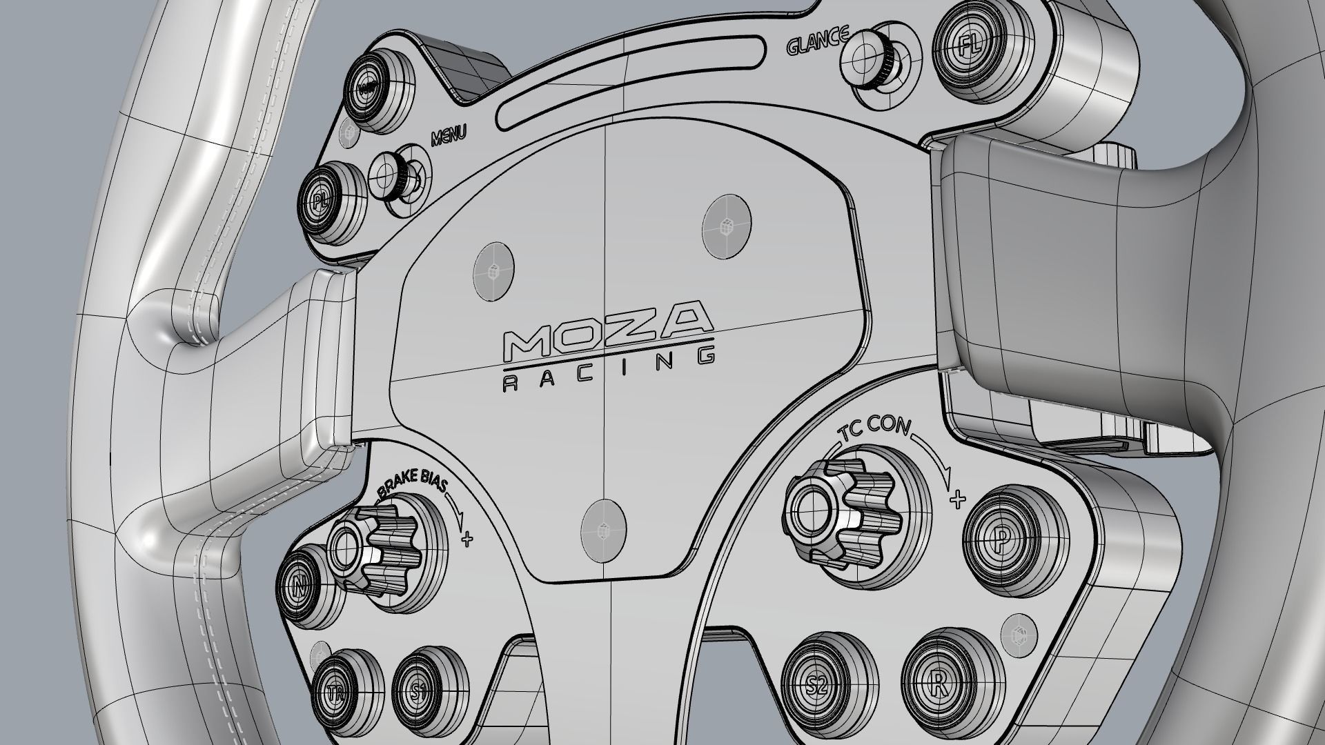 MOZA RS V2 STEERING WHEEL 3D model animated | CGTrader