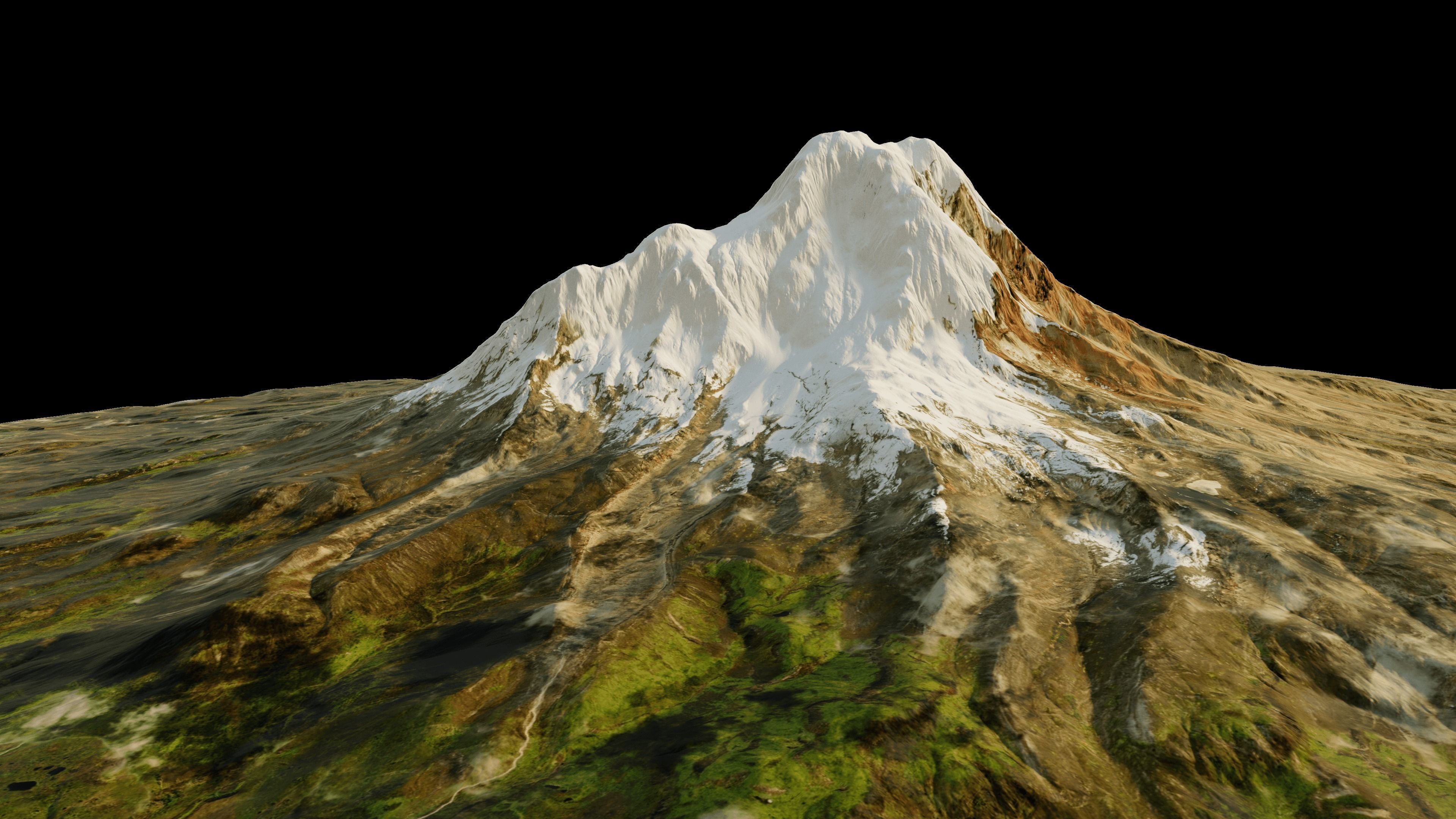 Chimborazo Stratovolcano 3d Terrain model 3D model | CGTrader