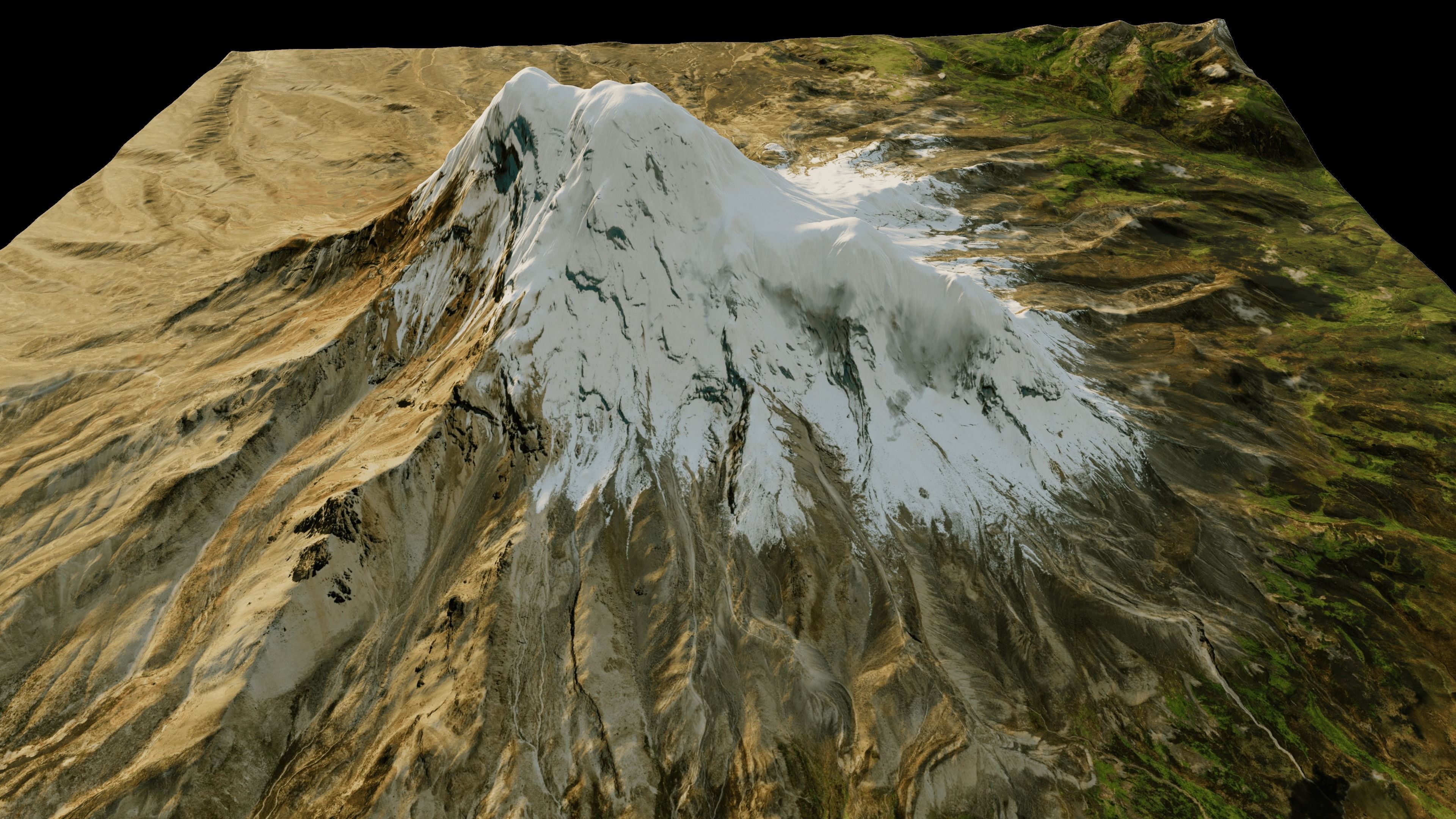 Chimborazo Stratovolcano 3d Terrain model 3D model | CGTrader