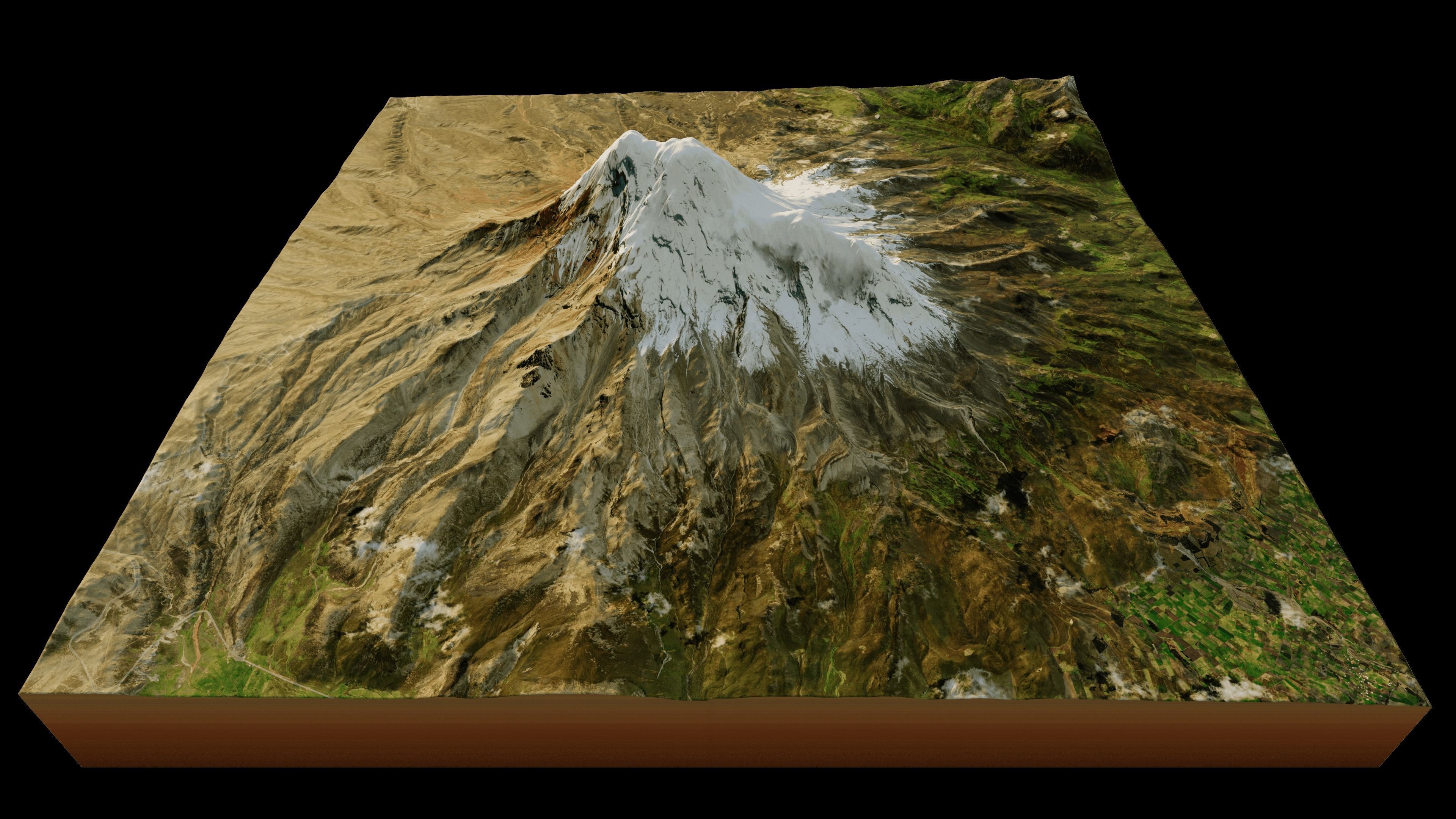 Chimborazo Stratovolcano 3d Terrain model 3D model | CGTrader