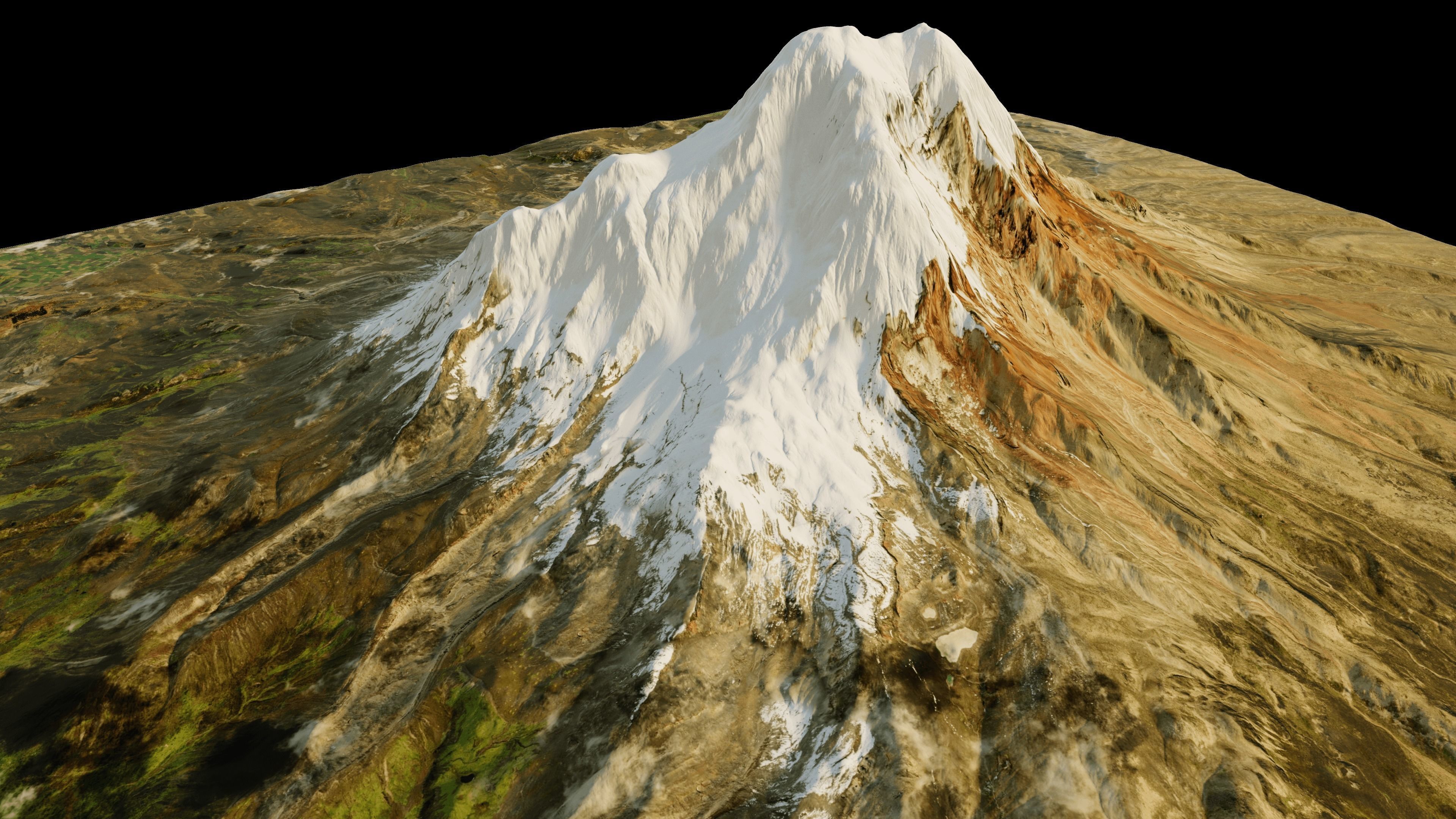 Chimborazo Stratovolcano 3d Terrain model 3D model | CGTrader