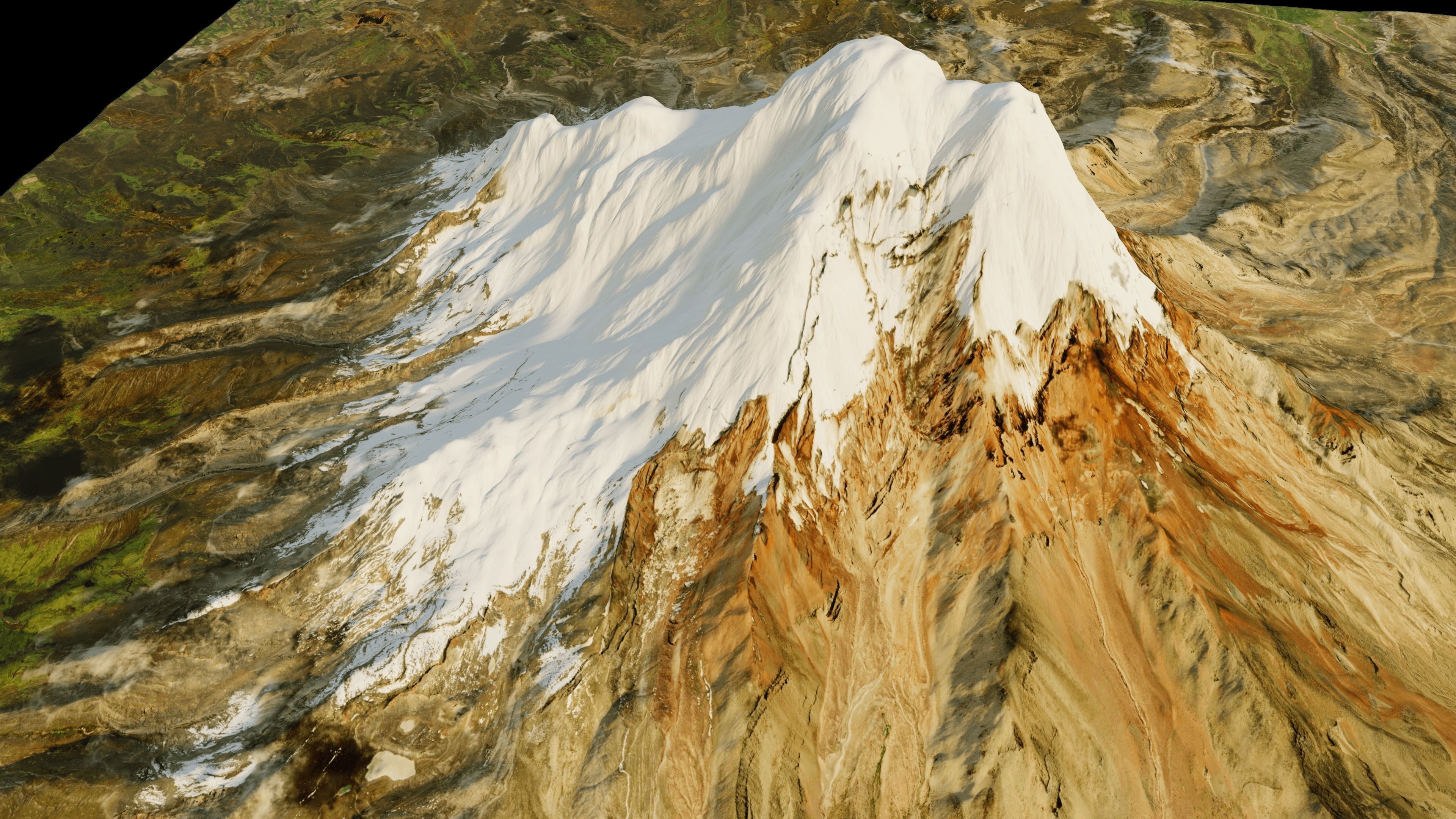 Chimborazo Stratovolcano 3d Terrain model 3D model | CGTrader