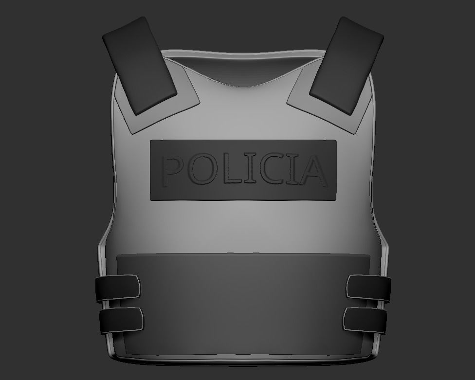 Police Bulletproof Vest 3D model 3D printable | CGTrader