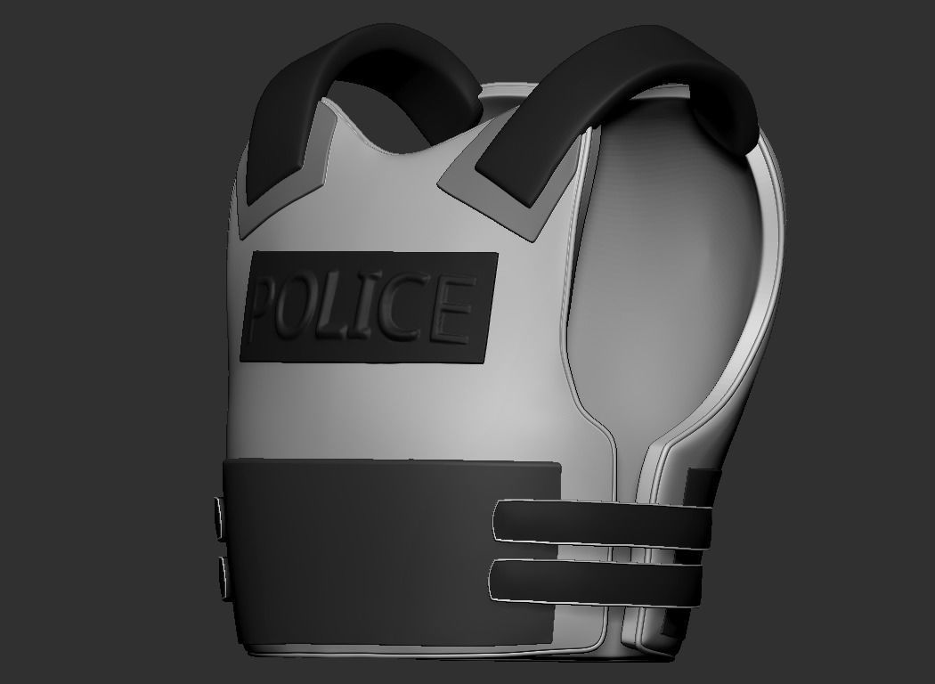 Police Bulletproof Vest 3D model 3D printable | CGTrader