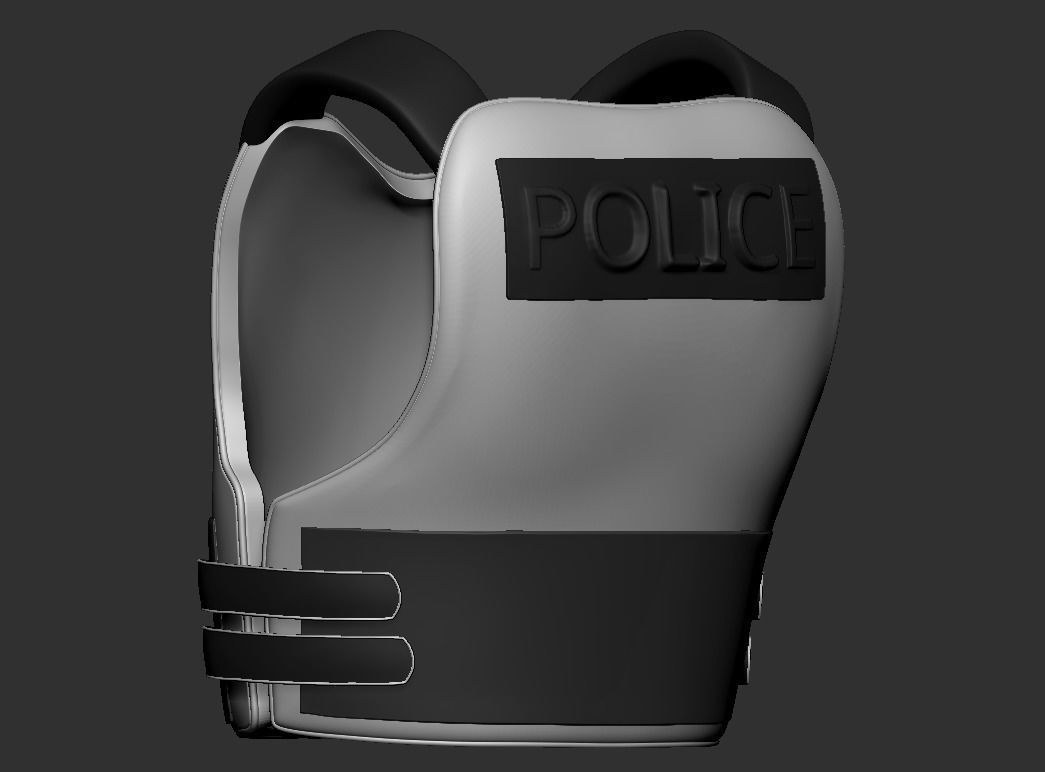 Police Bulletproof Vest 3D model 3D printable | CGTrader