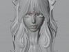 3D model Hair long female and 6 color textures VR / AR / low-poly ...