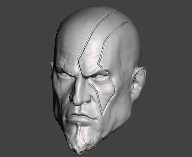 kratos headsculpt god of war III 3D model 3D printable | CGTrader