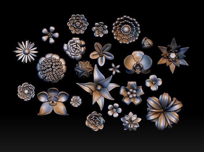 flowers 3D model 3D printable | CGTrader