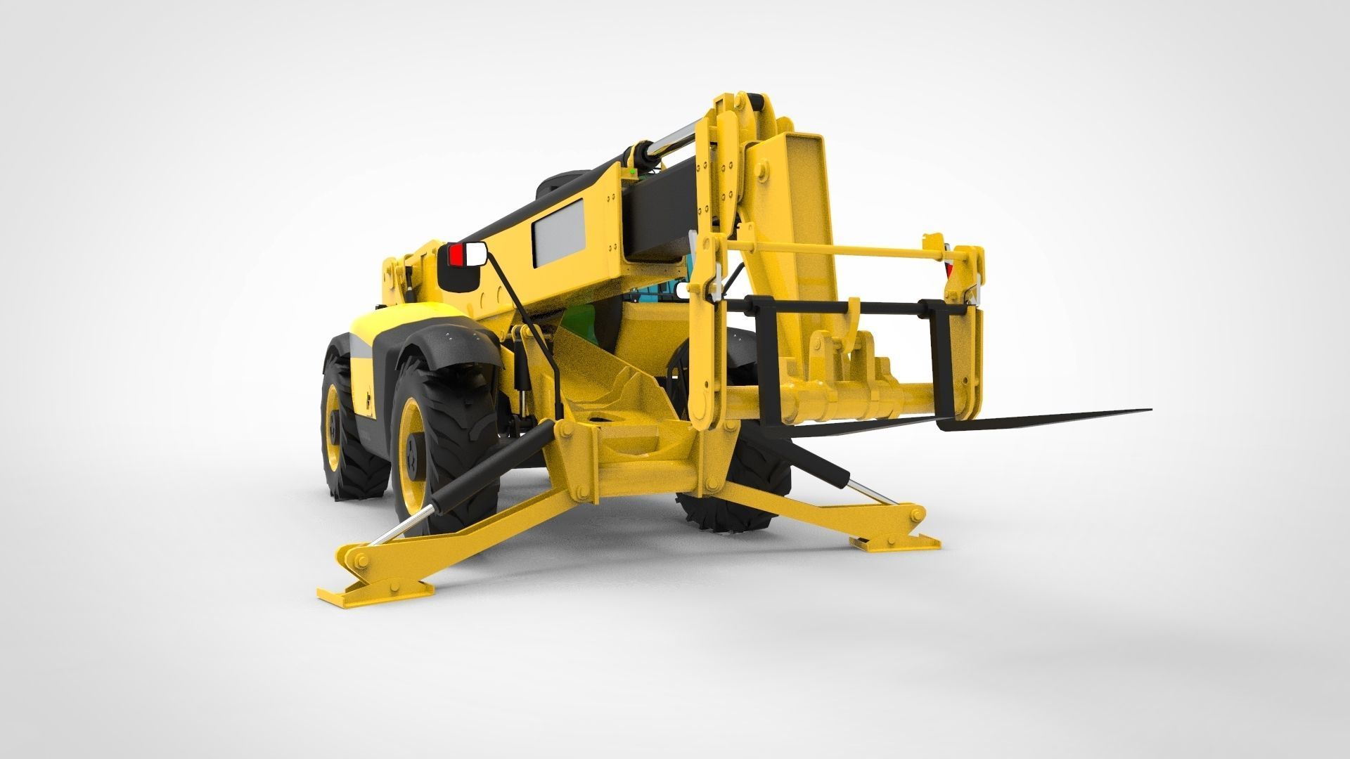 Telehandler forklift 3D model | CGTrader