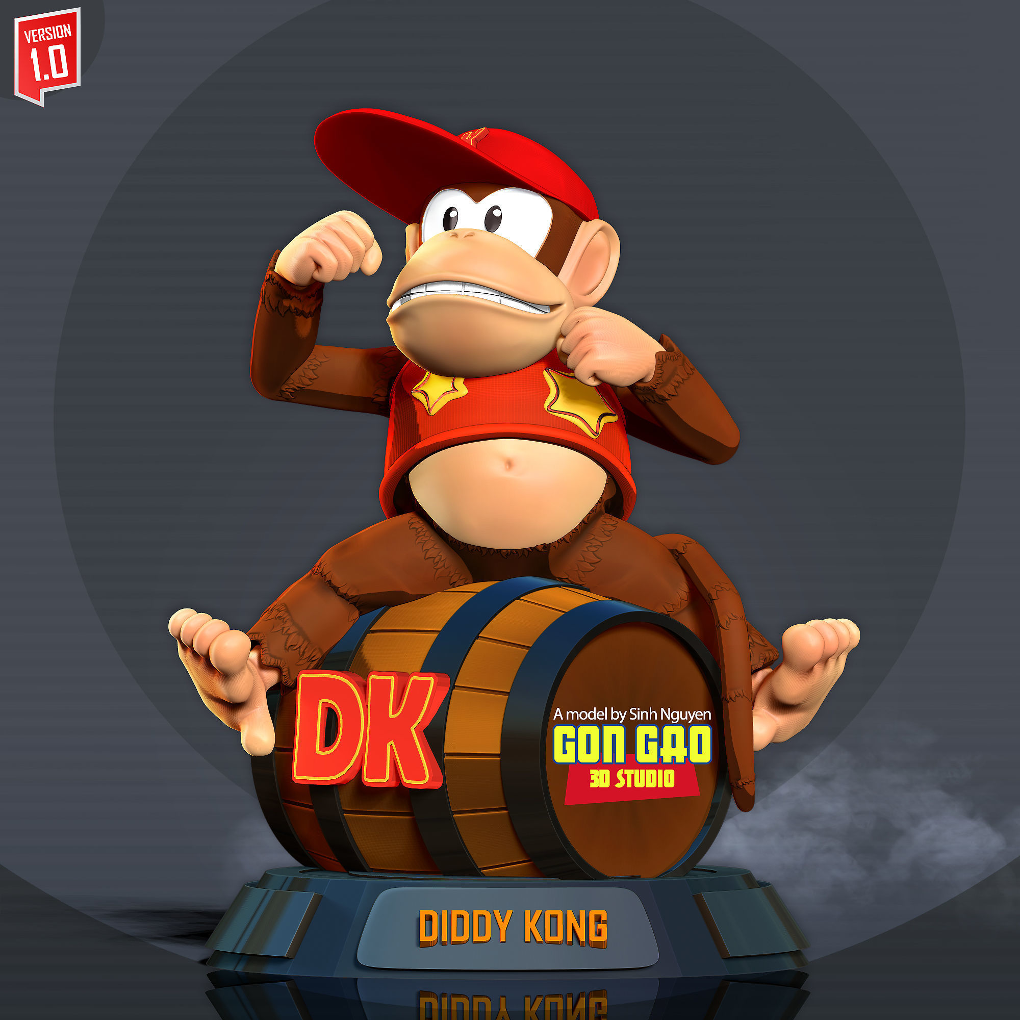 Diddy Kong 3D model 3D printable | CGTrader