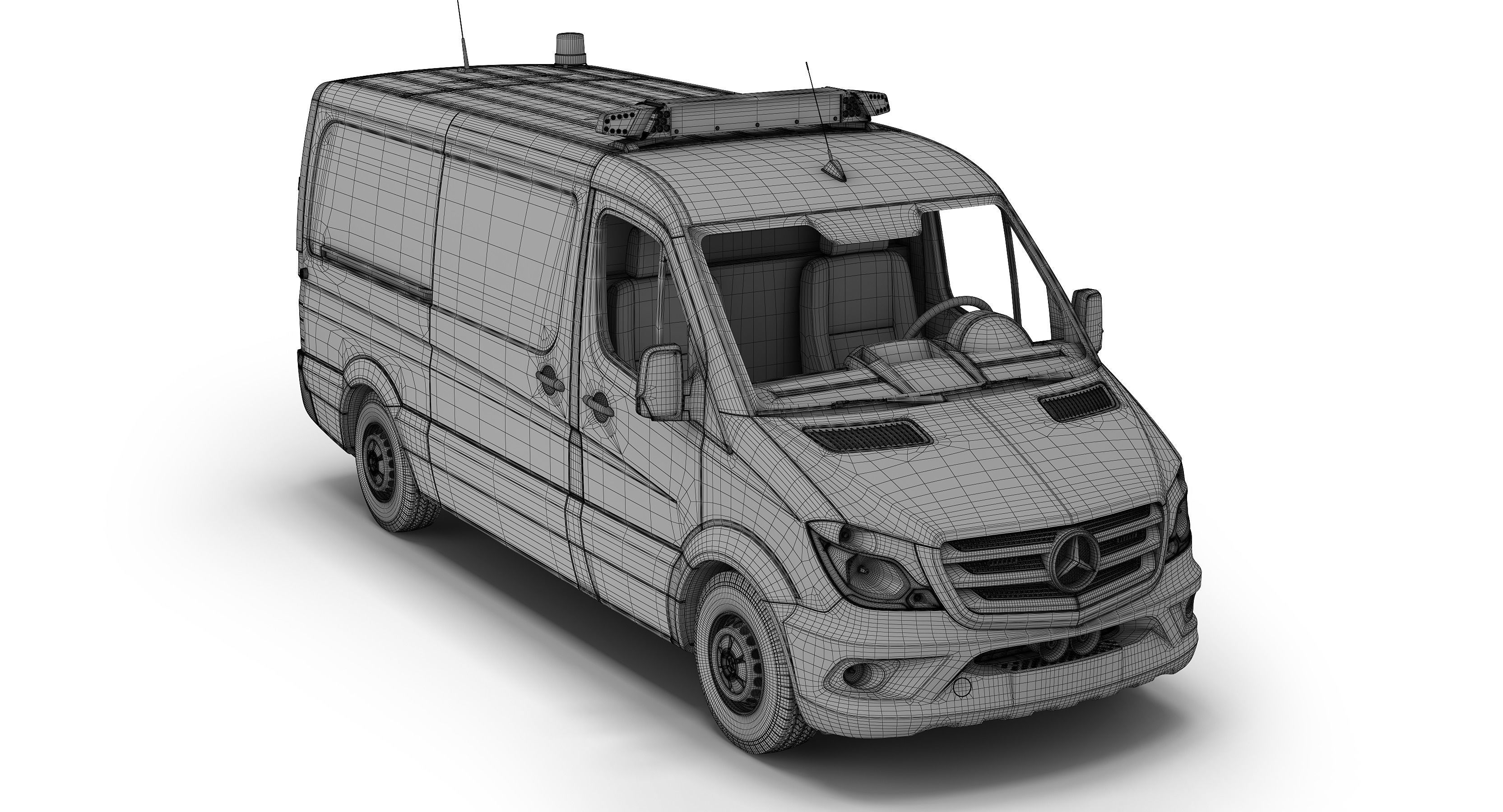Mercedes-Benz Sprinter German Police 3D model | CGTrader