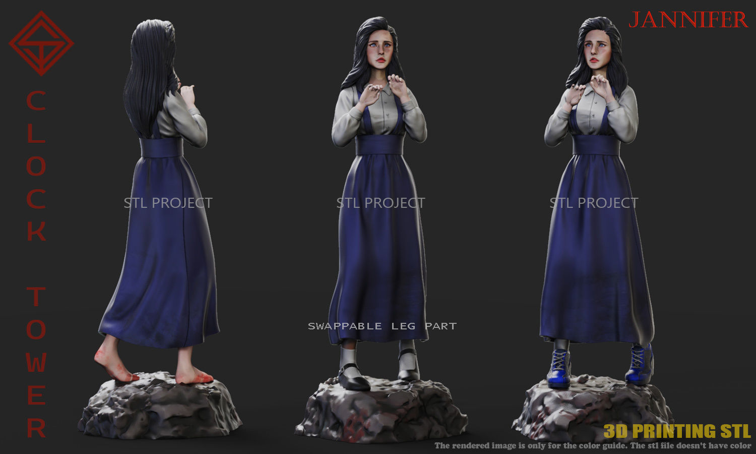 Jennifer 3D model 3D printable | CGTrader