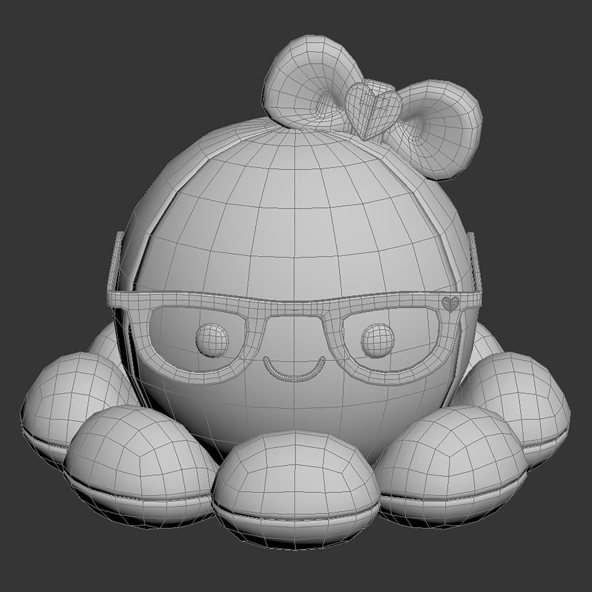 Moustache Octopus Plush 3D model | CGTrader