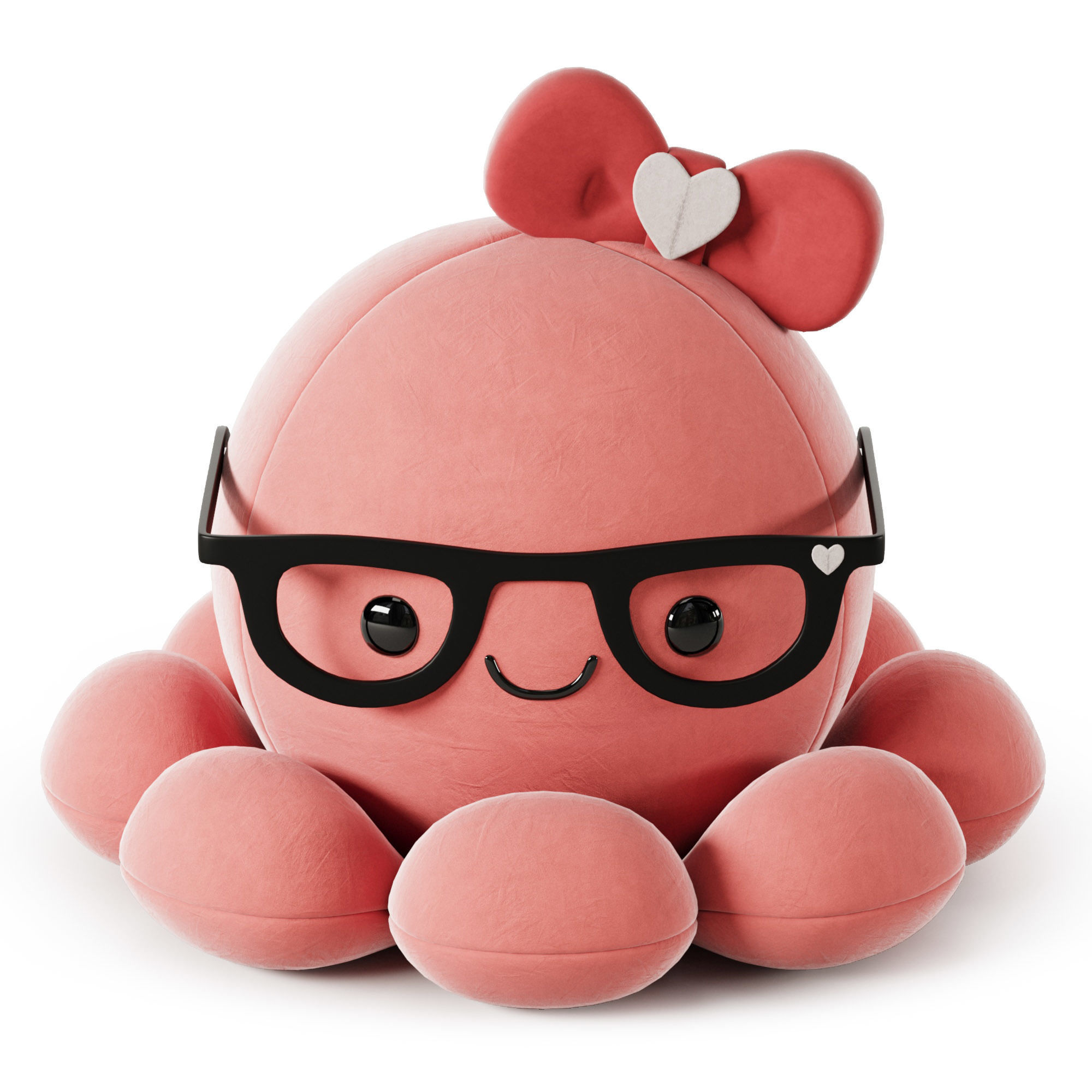 Moustache Octopus Plush 3D model | CGTrader