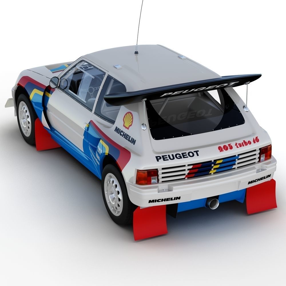 Peugeot 205 T16 Rally Car 3D model | CGTrader