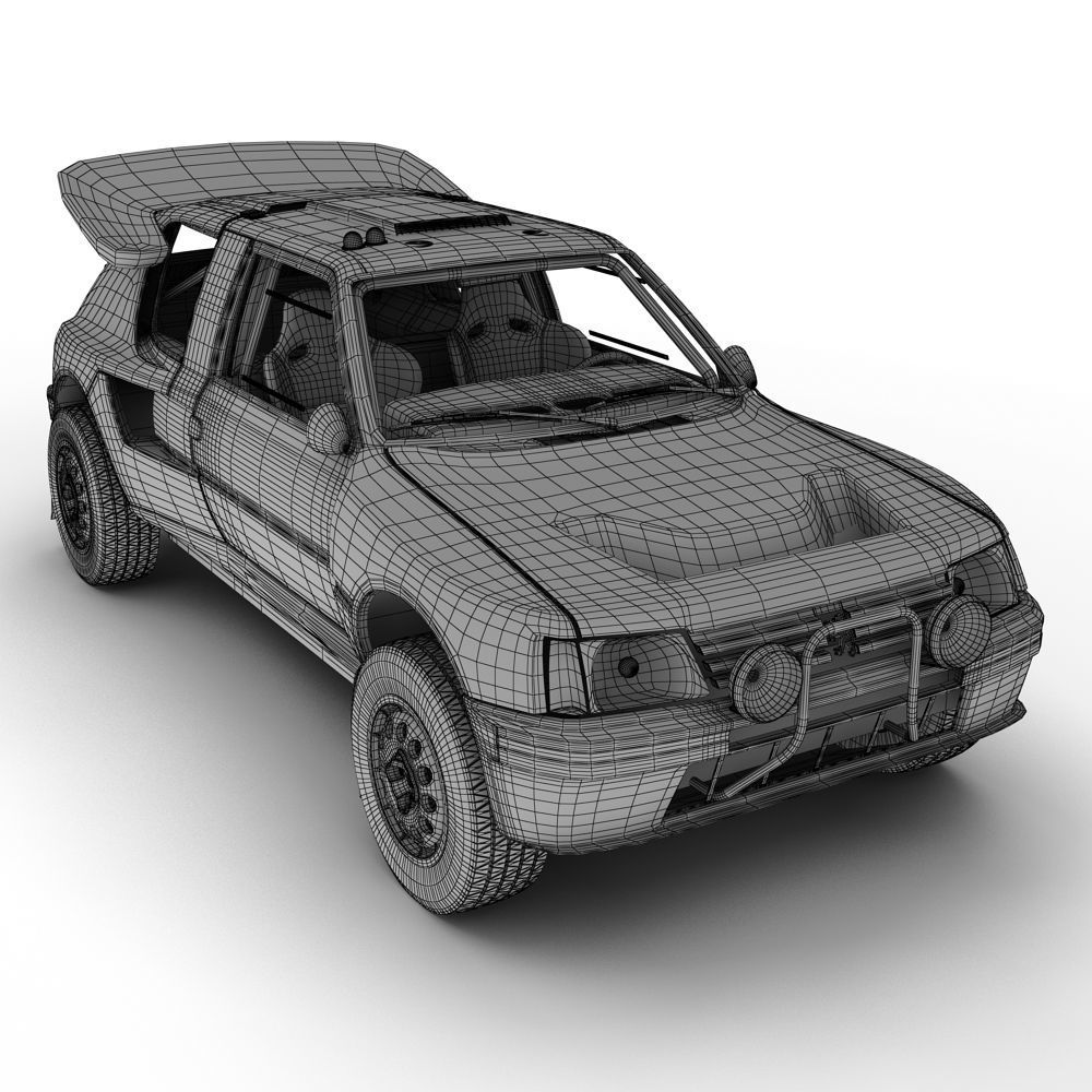 Peugeot 205 T16 Grand Raid 3D model | CGTrader