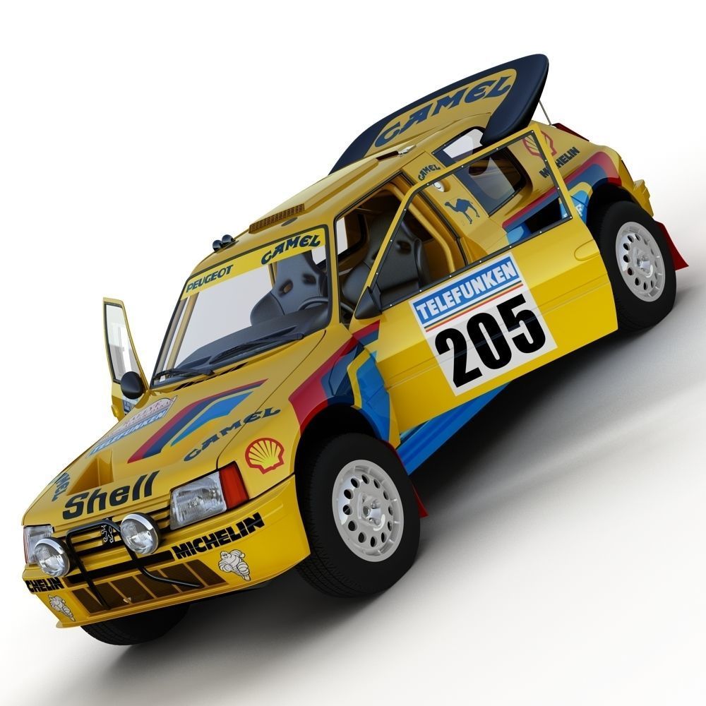 Peugeot 205 T16 Grand Raid 3D model | CGTrader