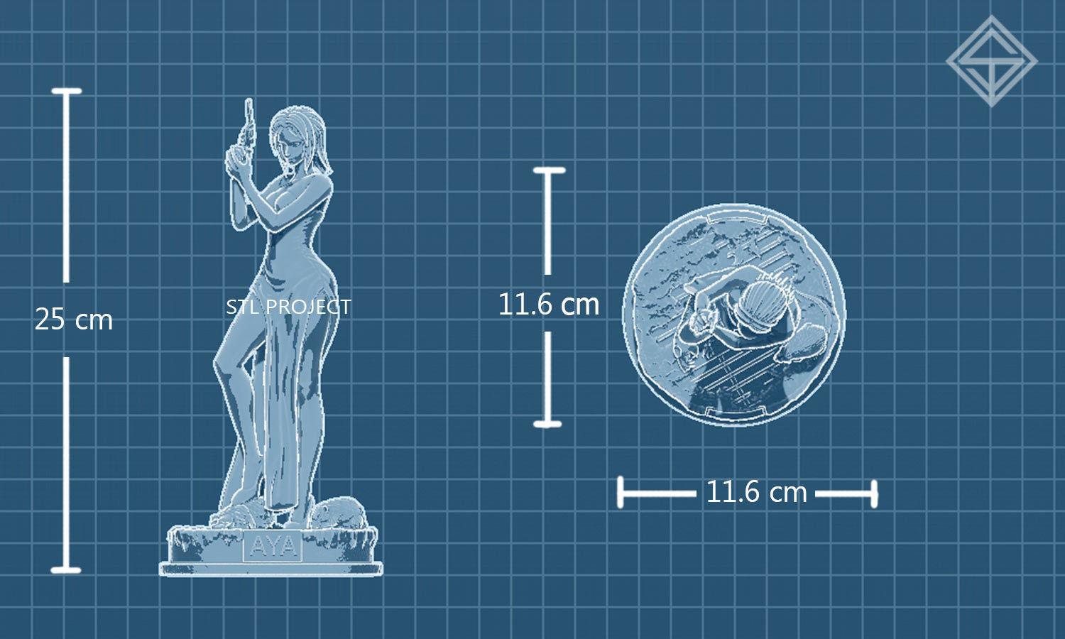 Aya Brea 3D model 3D printable | CGTrader