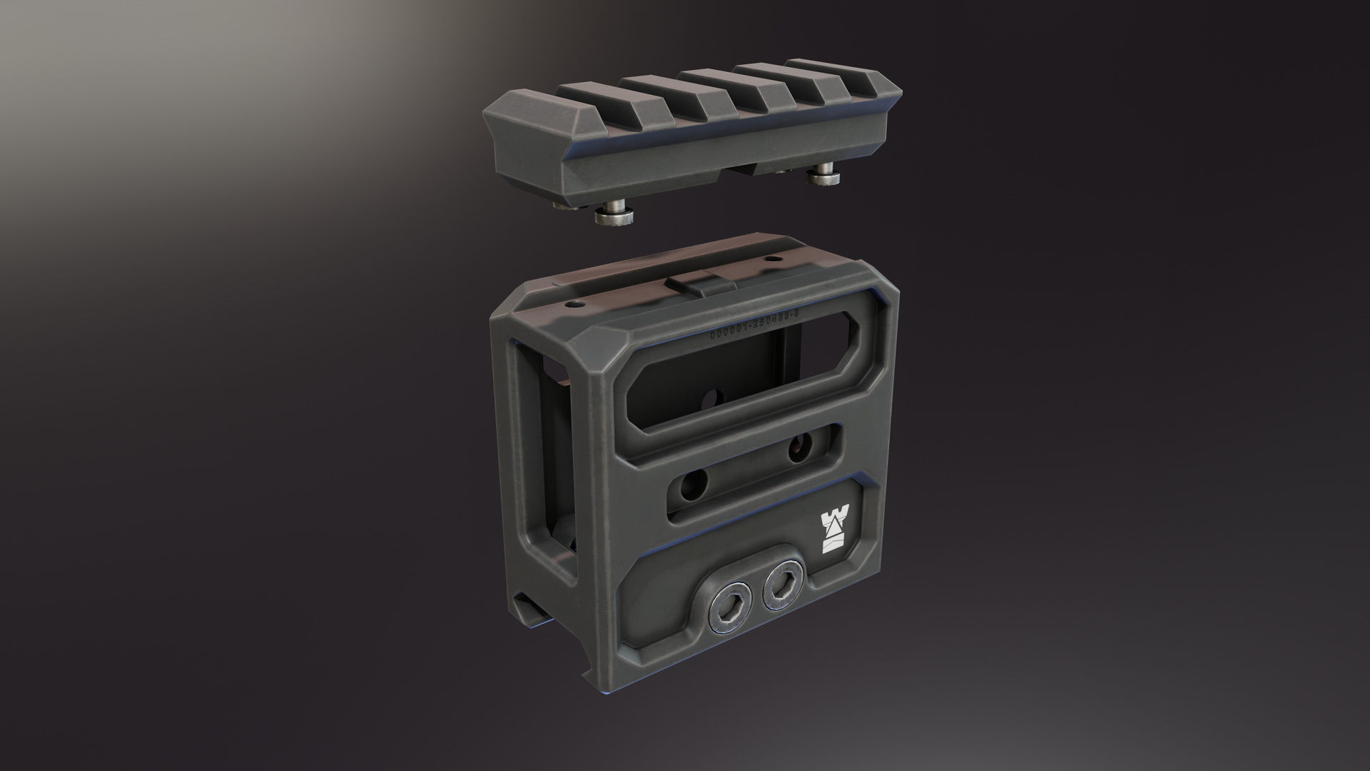 3D model Kastle Picatinny Riser VR / AR / low-poly | CGTrader