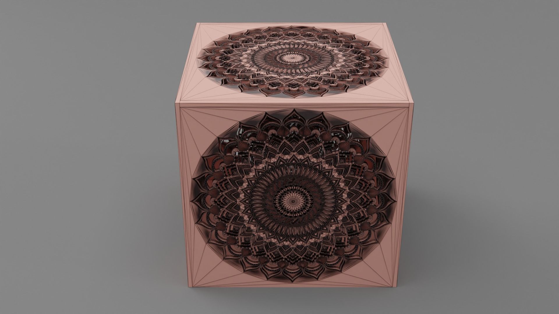 Mandala Ornament Box 3D model | CGTrader