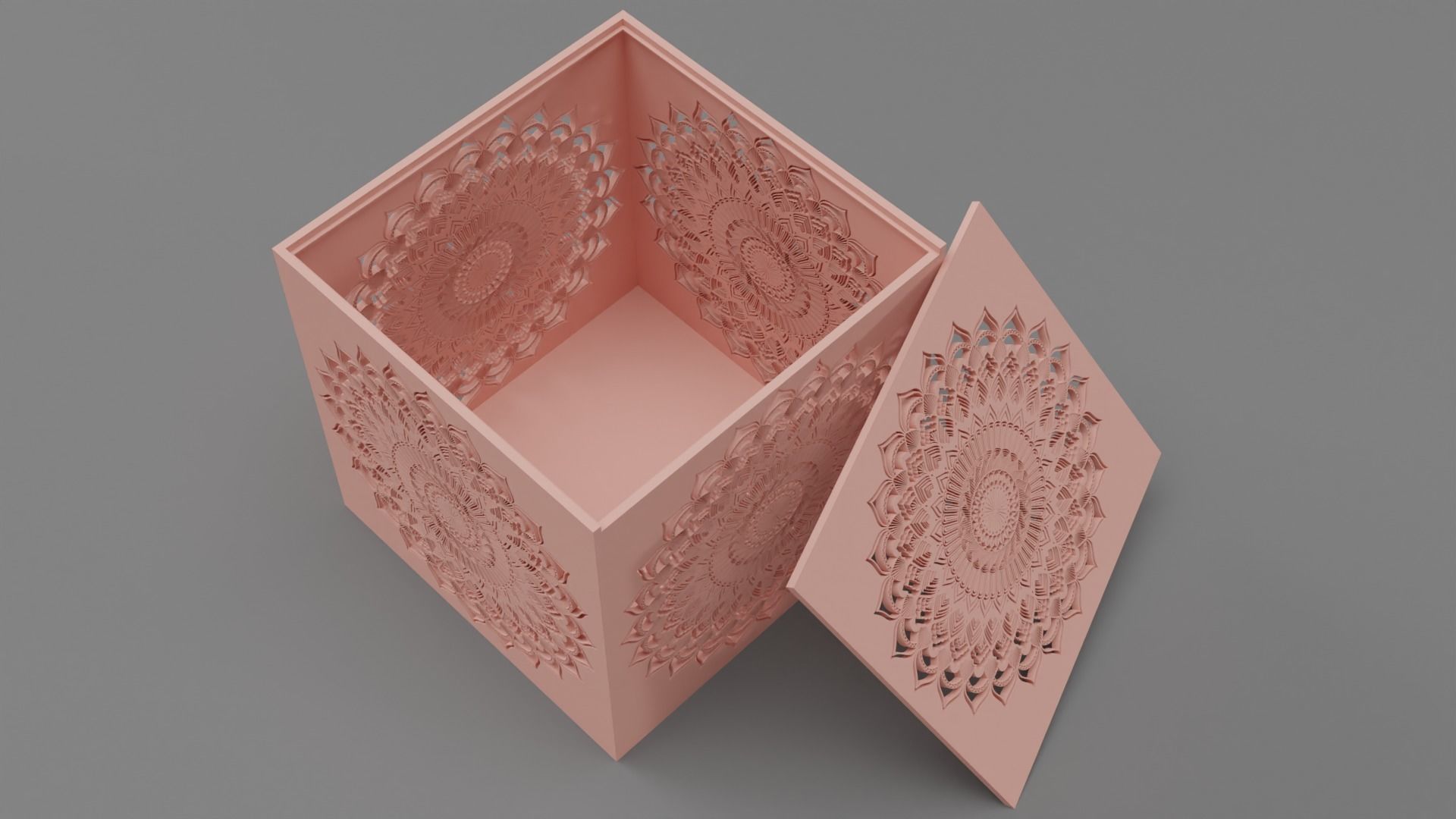 Mandala Ornament Box 3D model | CGTrader