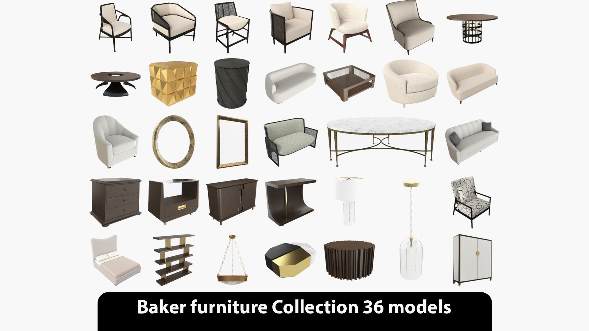 Baker 3D Model Furniture Collection PBR | CGTrader