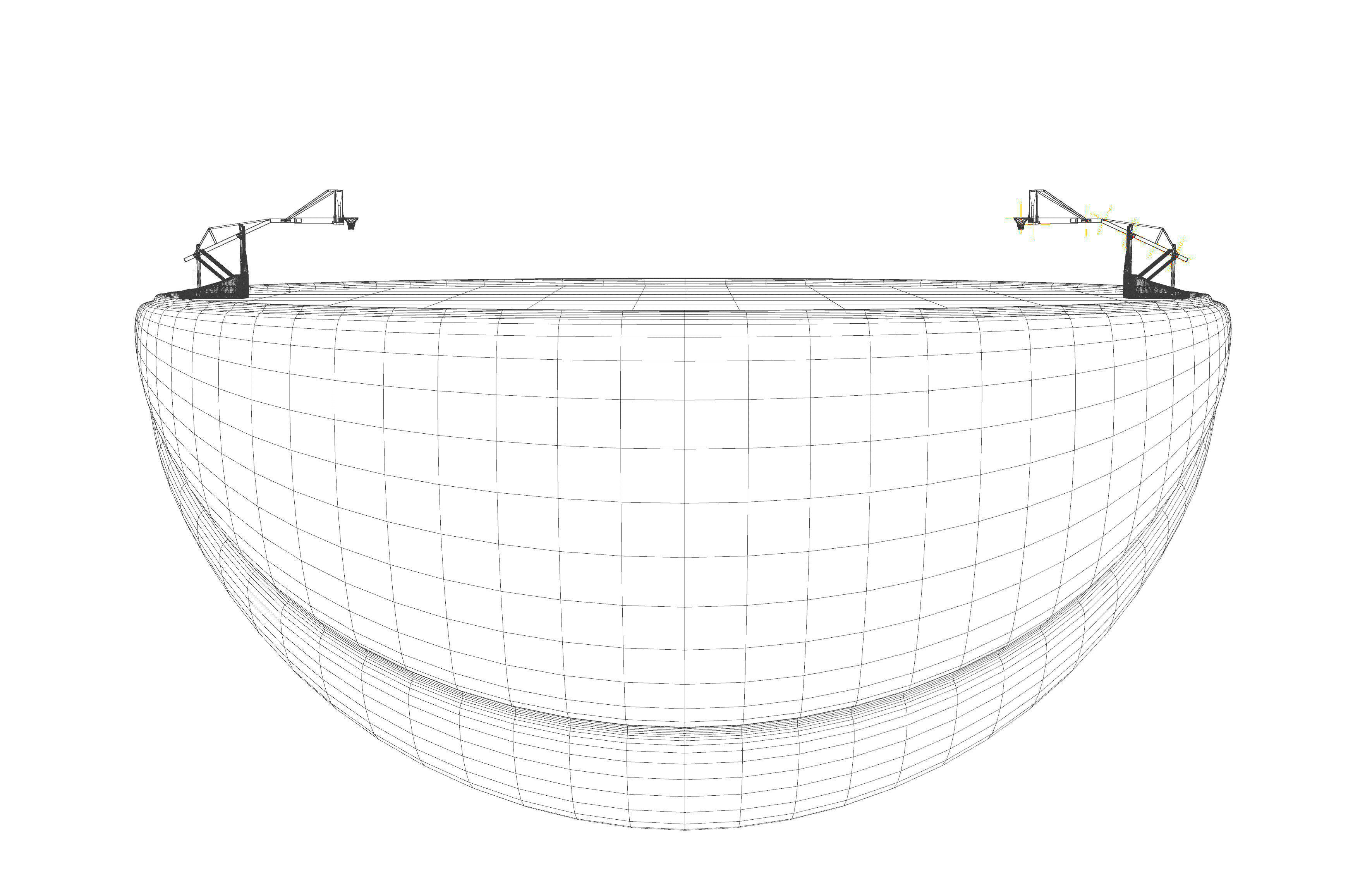 Basketball Half Ball And Basketball Court 3D model | CGTrader