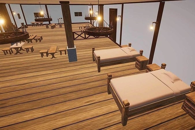 Stylized Medieval Inn Pack 3D model | CGTrader