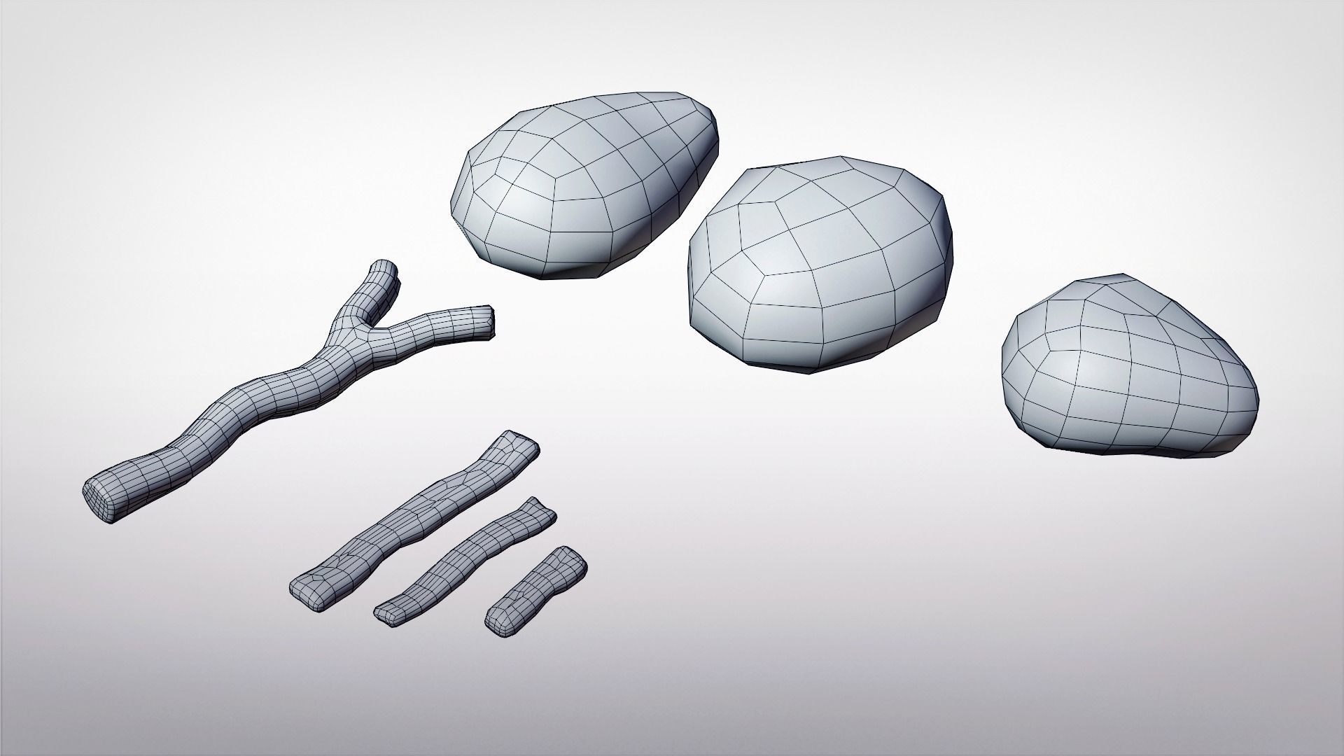 Campfire props sample free VR / AR / low-poly 3D model | CGTrader