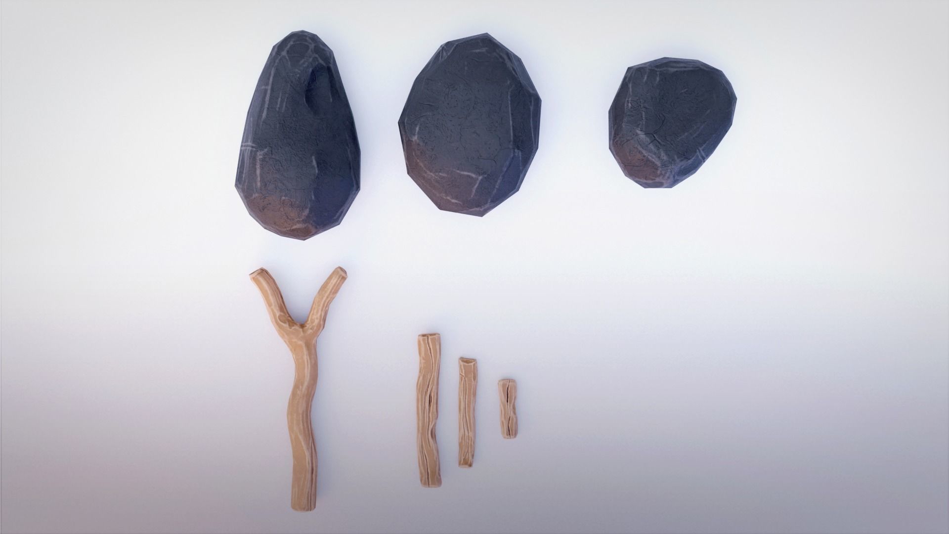 Campfire props sample free VR / AR / low-poly 3D model | CGTrader