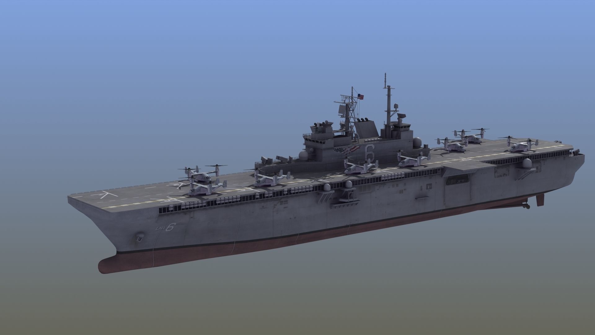 LHA6 USS America 3D model | CGTrader