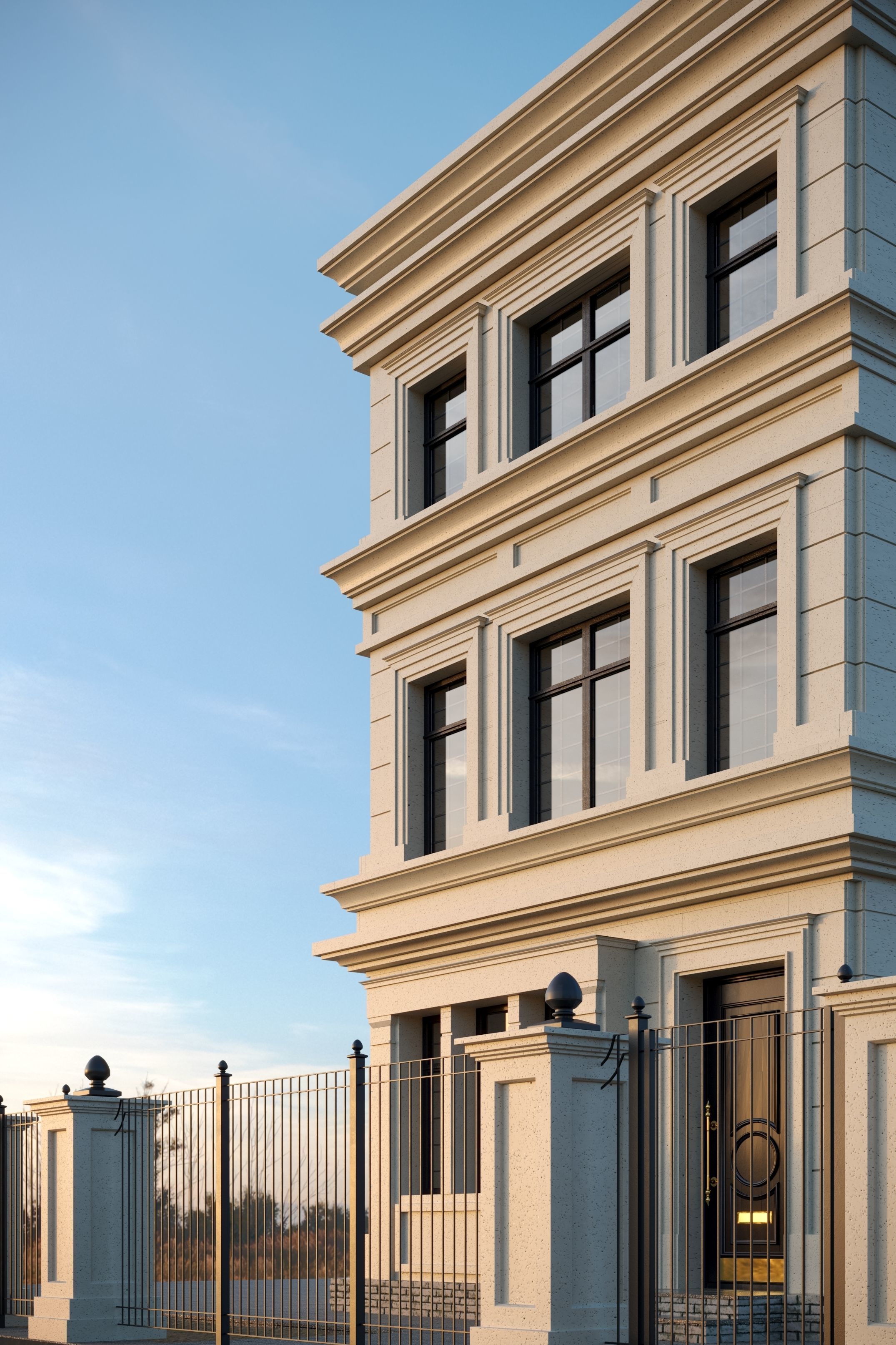 Classical architectural facade 3D model | CGTrader