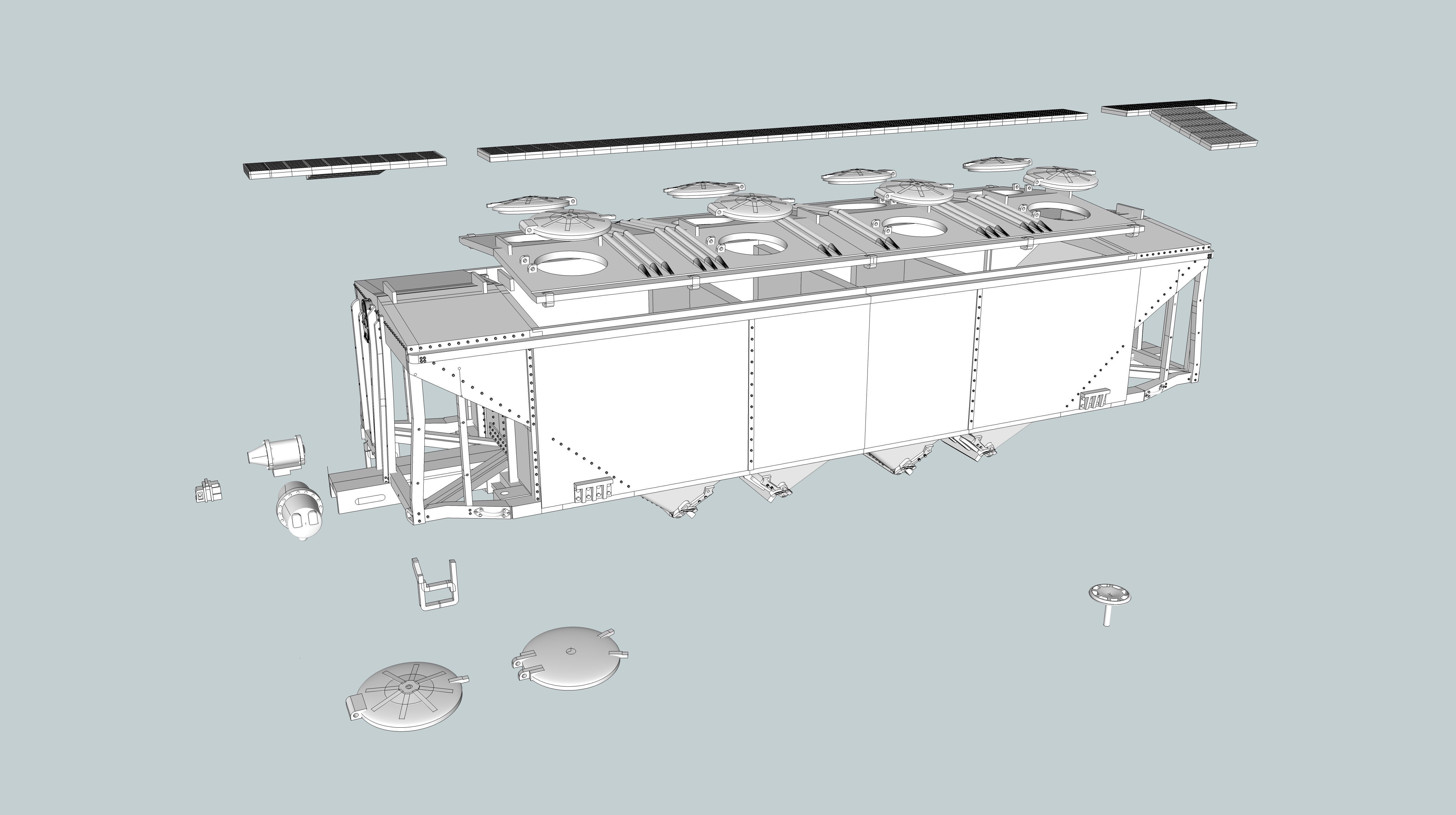 Rotary Dump Phosphate Hoppers HO 3D model 3D printable | CGTrader