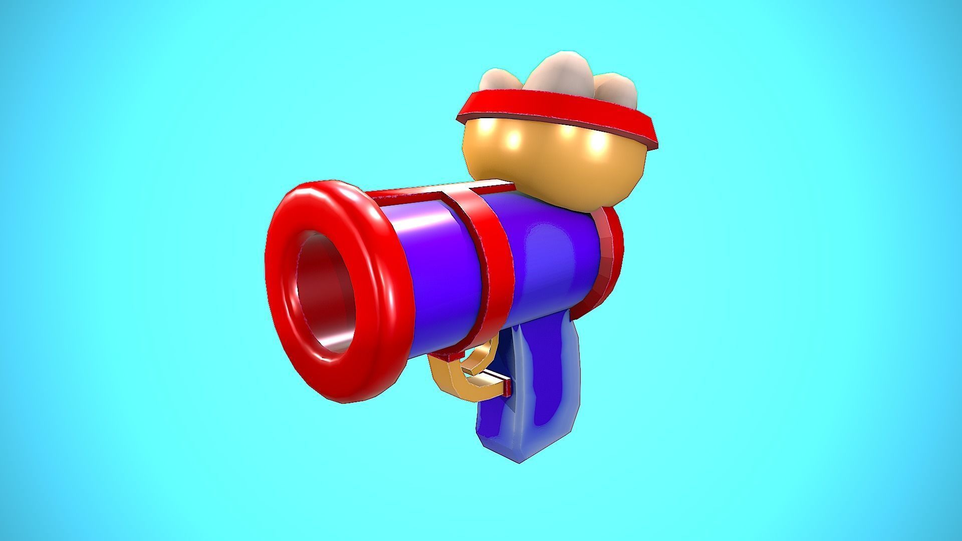 3D model EGG GUN CARTOON STYLIZED VR / AR / low-poly | CGTrader