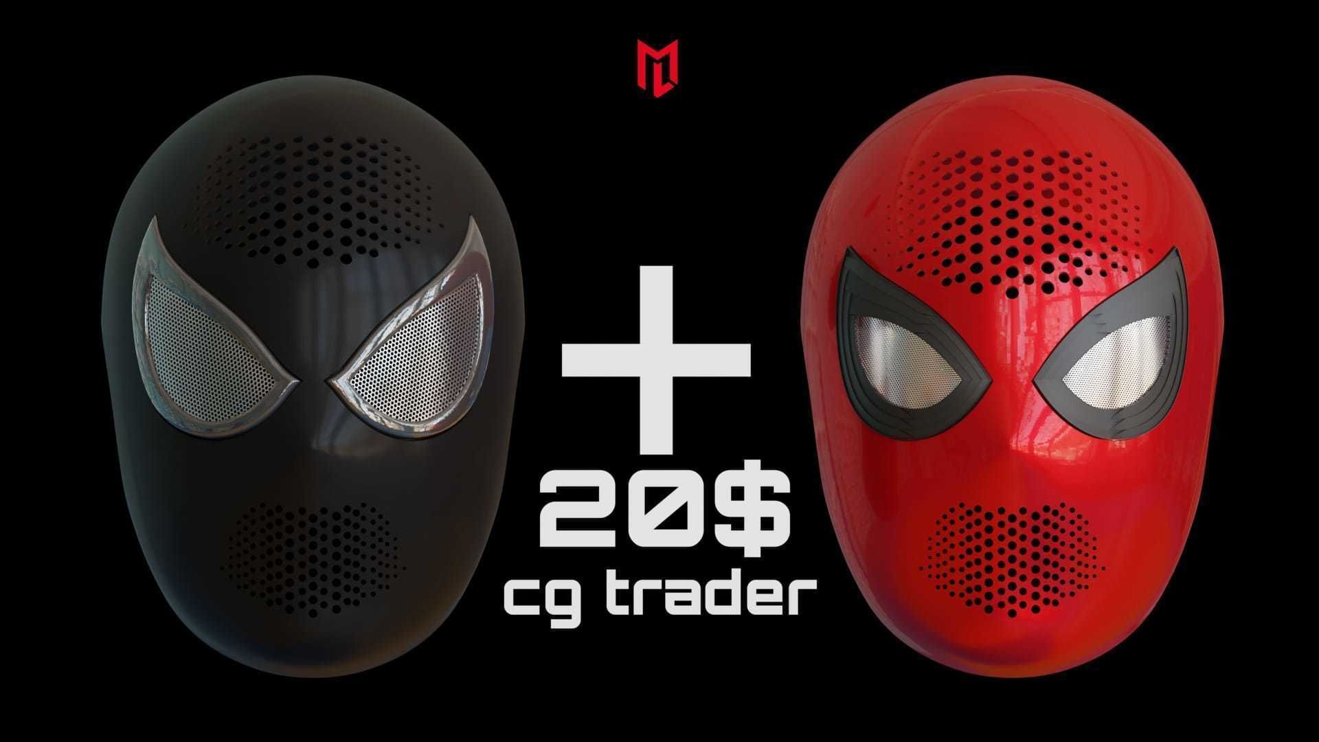 spiderman mcu and mcu symbiot suit faceshell 3d model 2in1 3D model ...