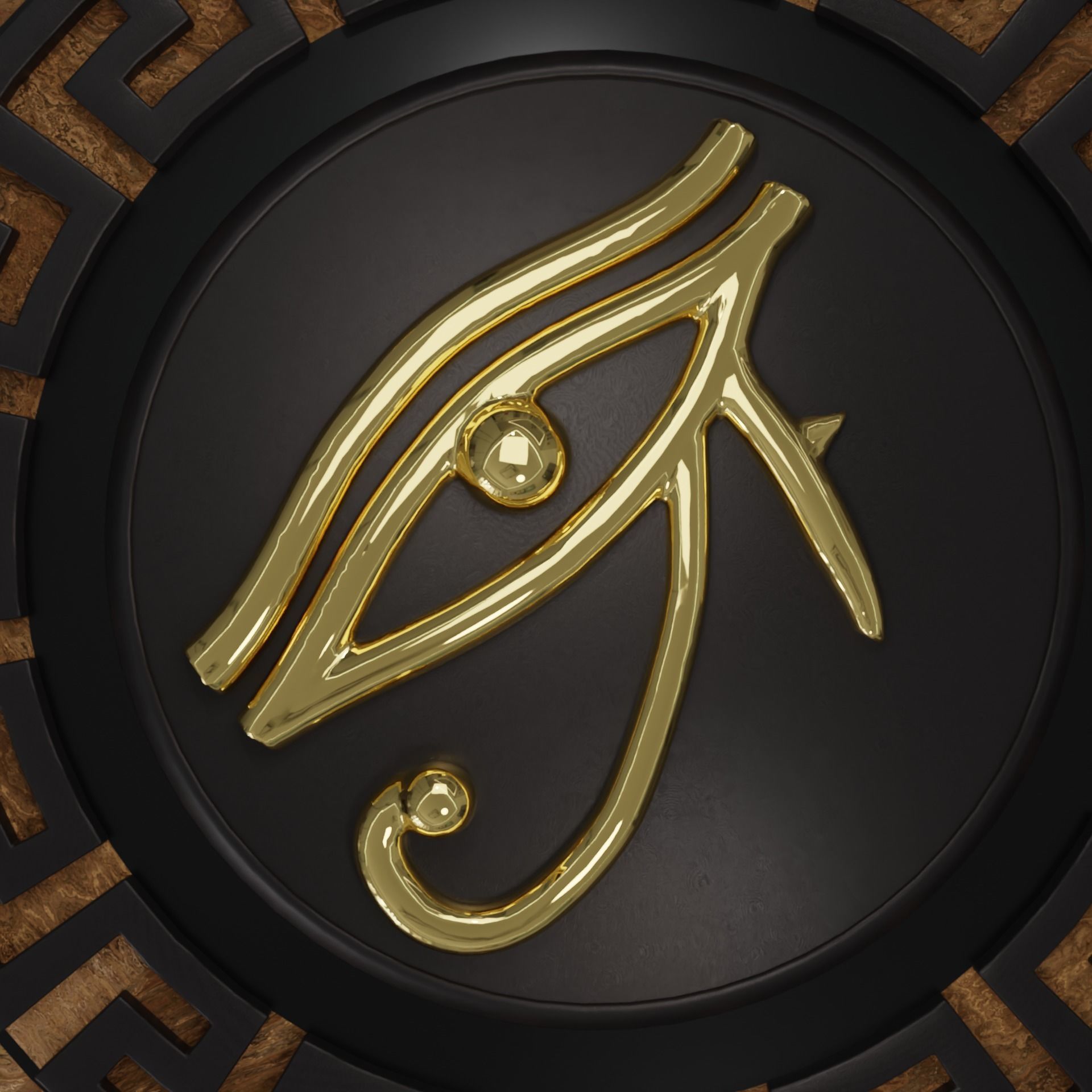 Pendant Horus Eyes 3D model | CGTrader